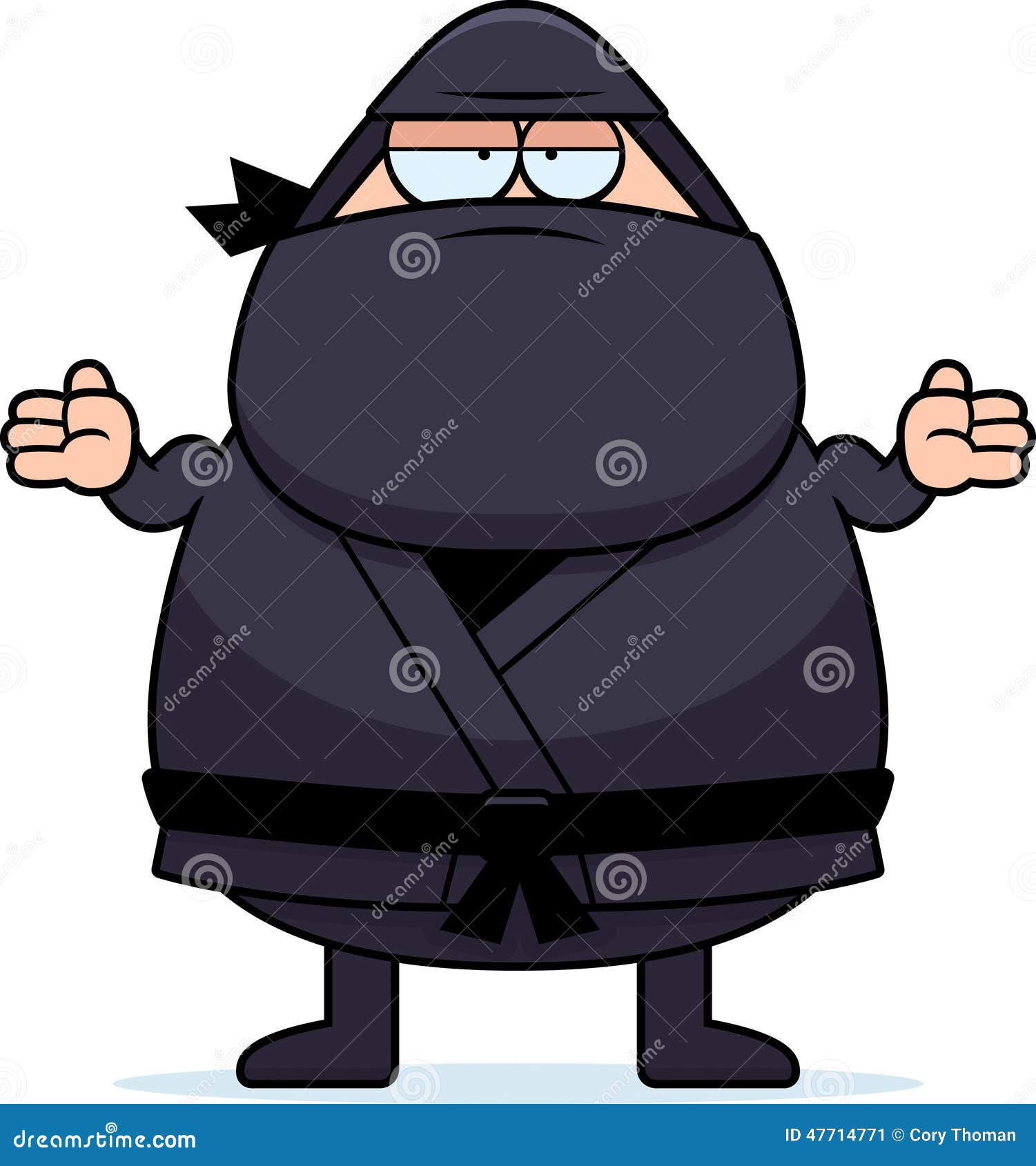 Cartoon Ninja Shrug stock vector. Illustration of cartoon - 47714771