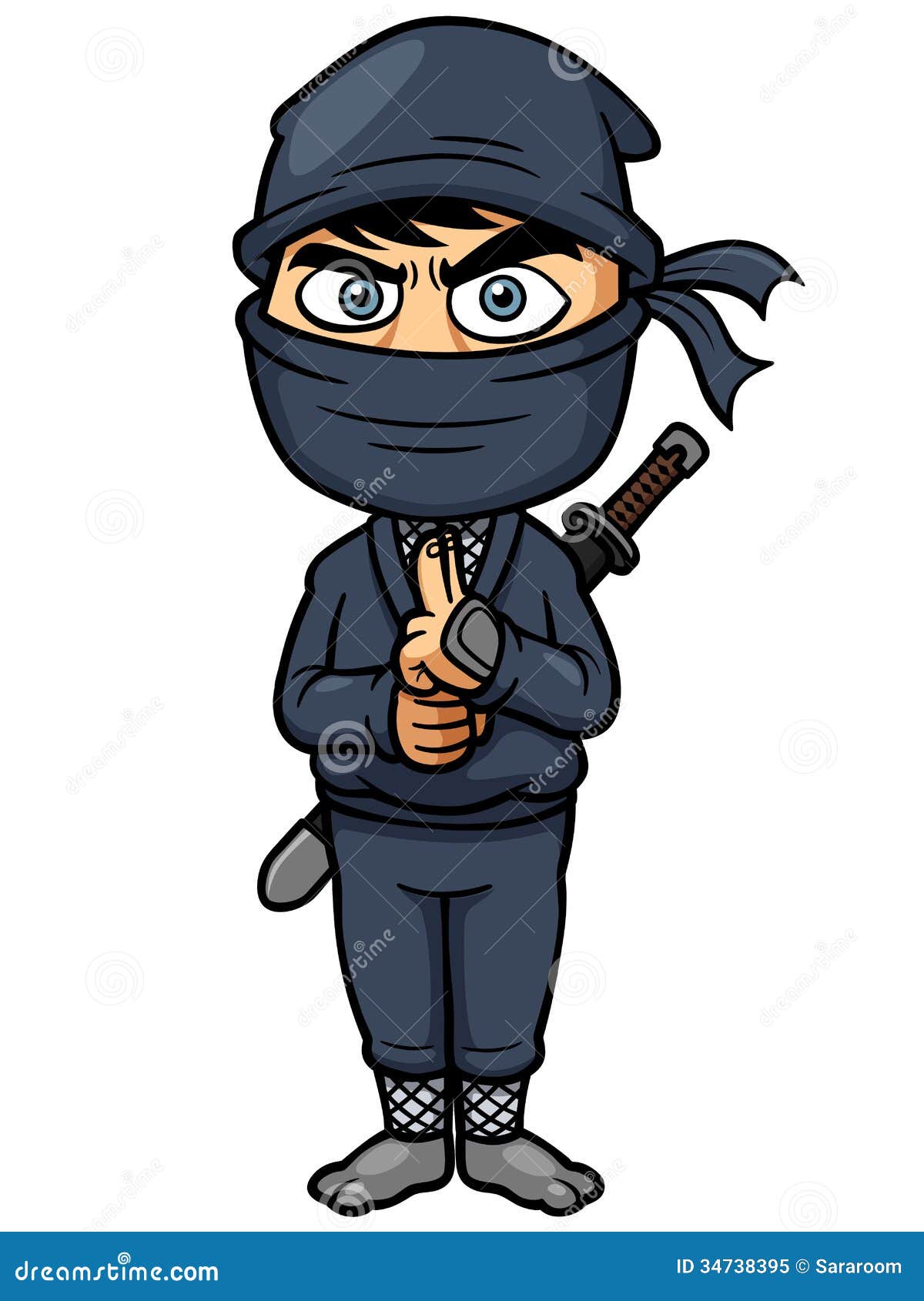 Cartoon Ninja stock vector. Illustration of ninja, karate - 34738395