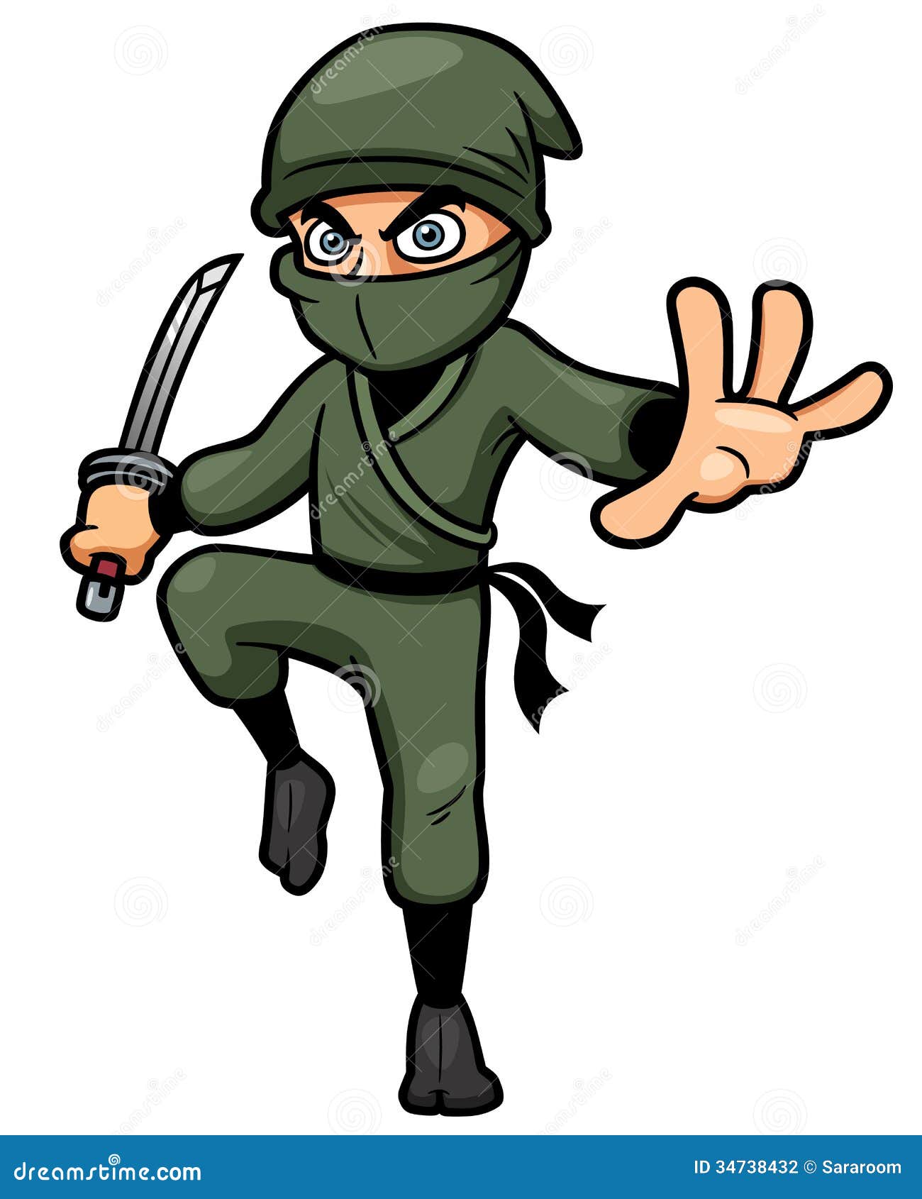 Cartoon Ninja Vector Illustration | CartoonDealer.com #34738418
