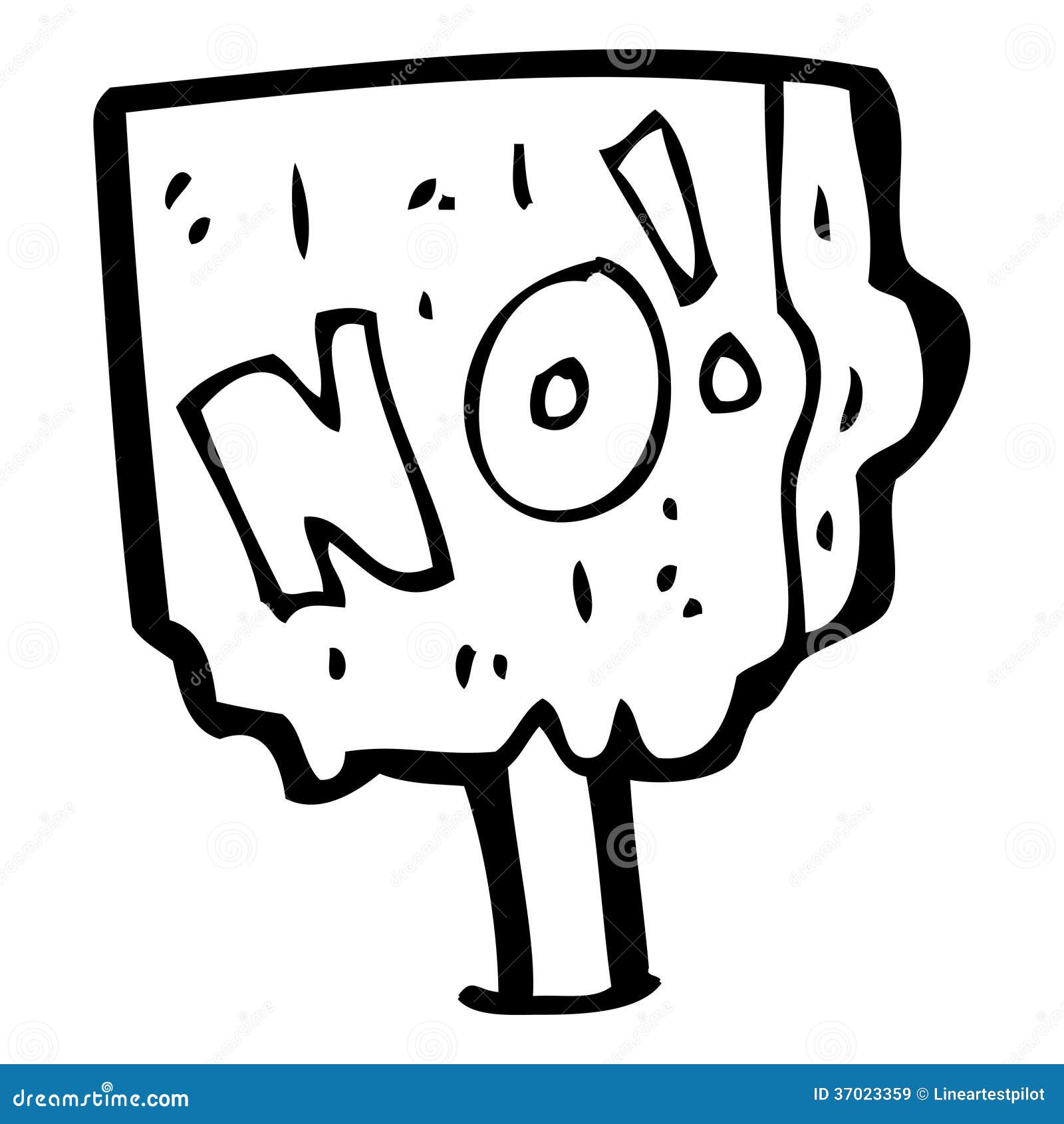Cartoon no sign stock illustration. Illustration of symbol - 37023359