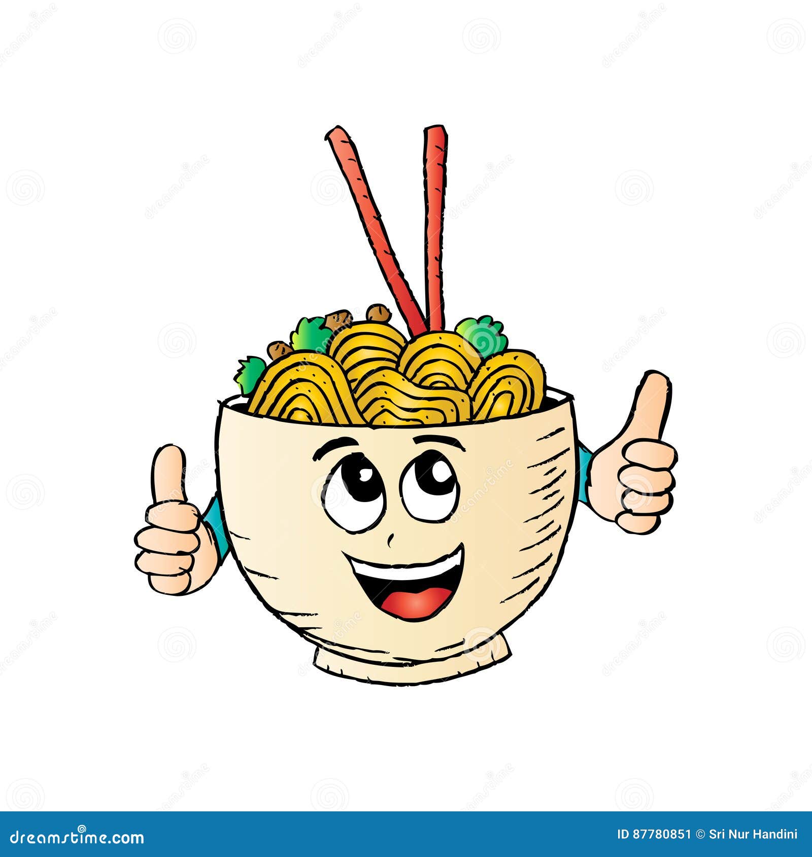 Cartoon Noodle stock illustration. Illustration of dish - 87780851