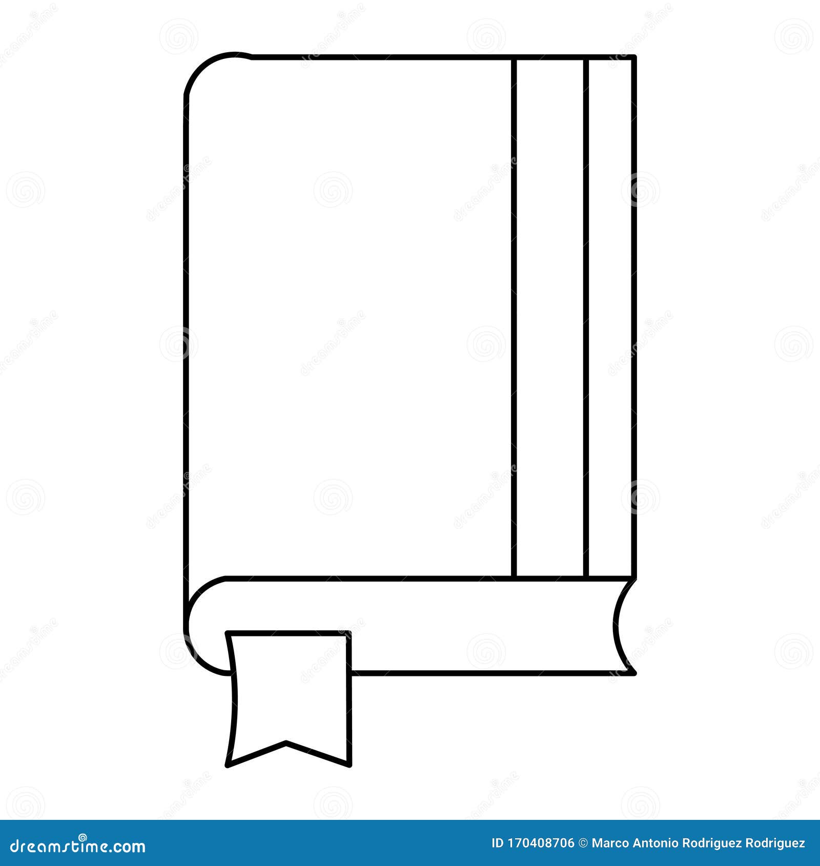 Cartoon Notebook Isolated on White Background Stock Illustration ...