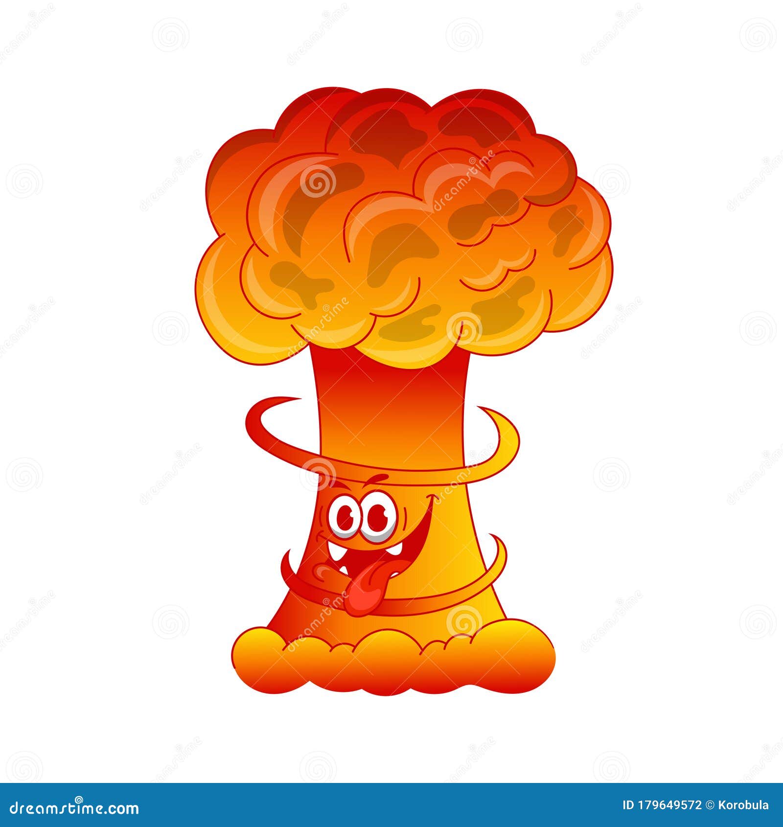 Cartoon Nuclear Explosion, Vector Illustration Stock Vector ...