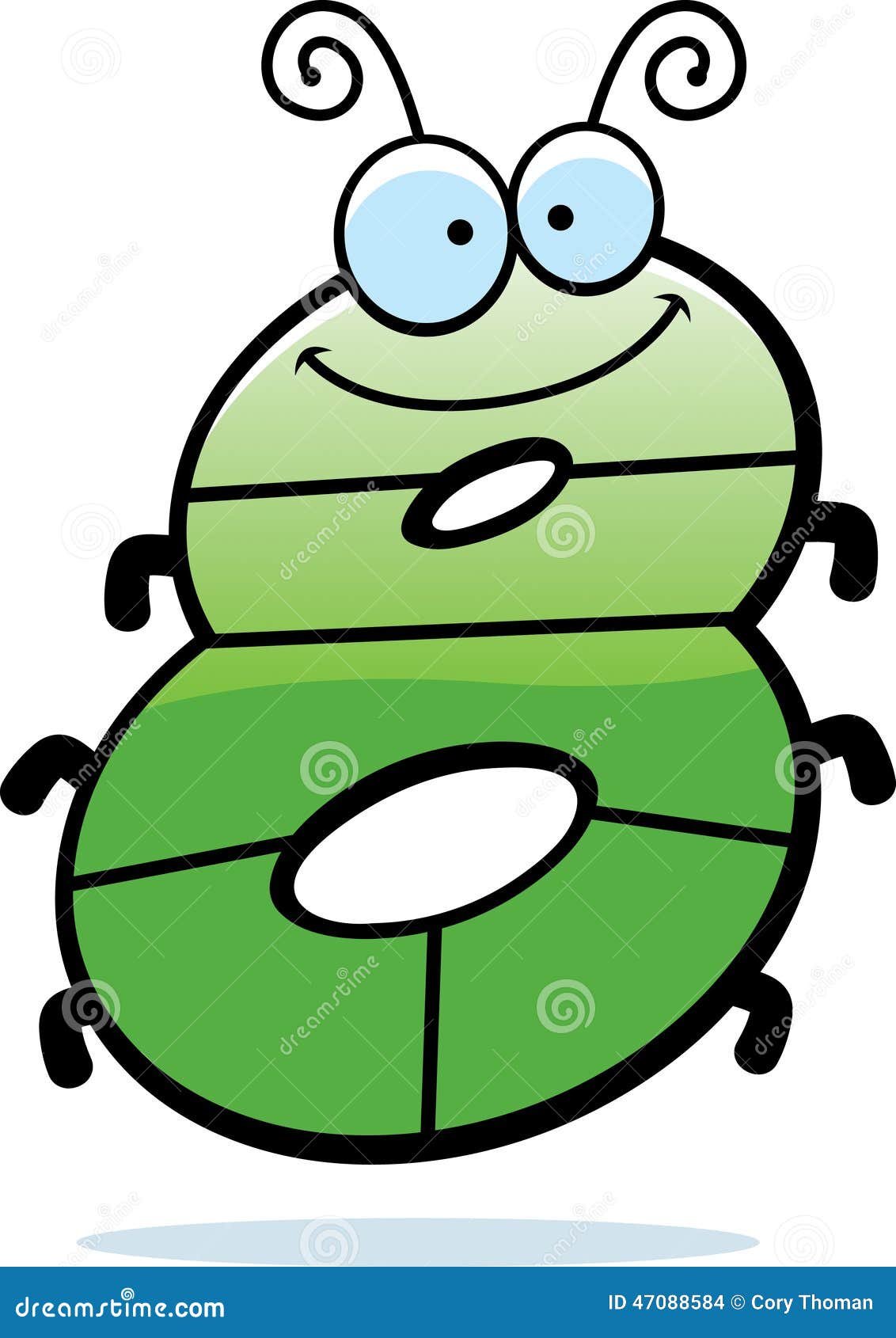 Cartoon Number Eight Bug stock vector. Illustration of cartoon - 47088584