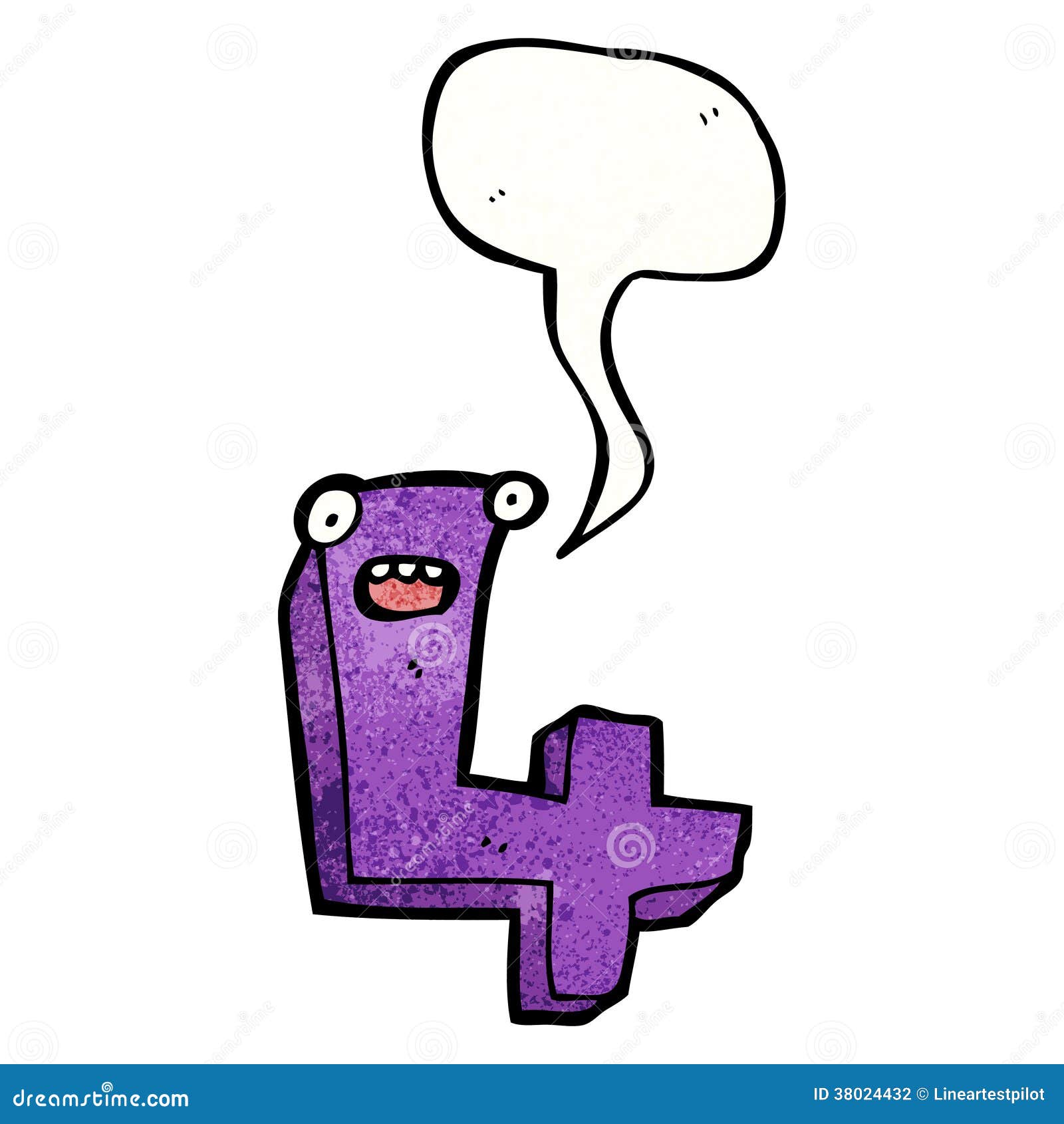 Cartoon number four stock vector. Illustration of raster - 38024432