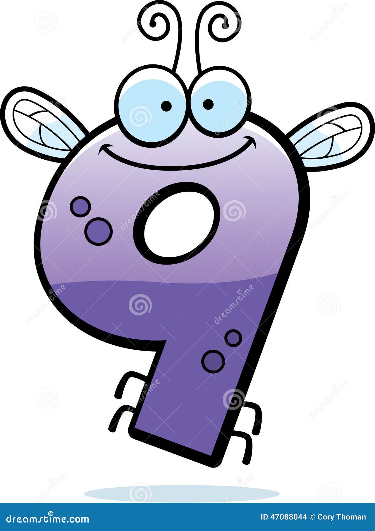 Cartoon Number Nine Bug stock vector. Illustration of insects - 47088044