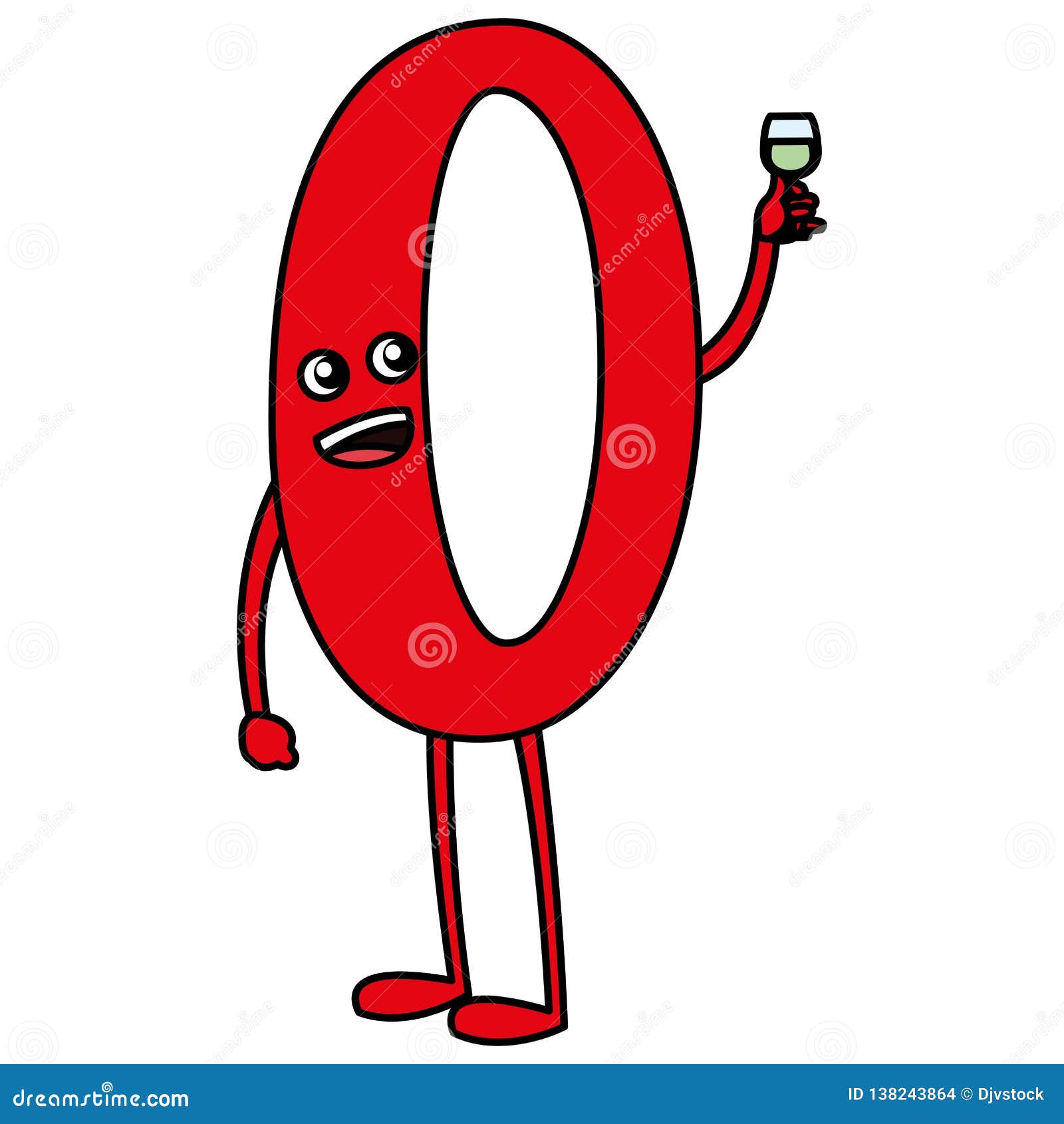 Cartoon number zero design stock vector. Illustration of doodle - 138243864