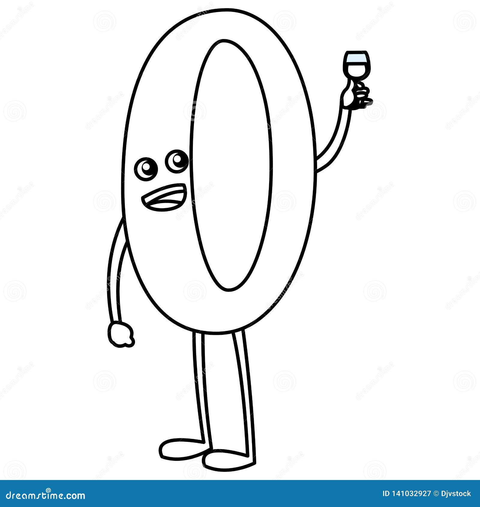 Cartoon number zero design stock vector. Illustration of sign - 141032927