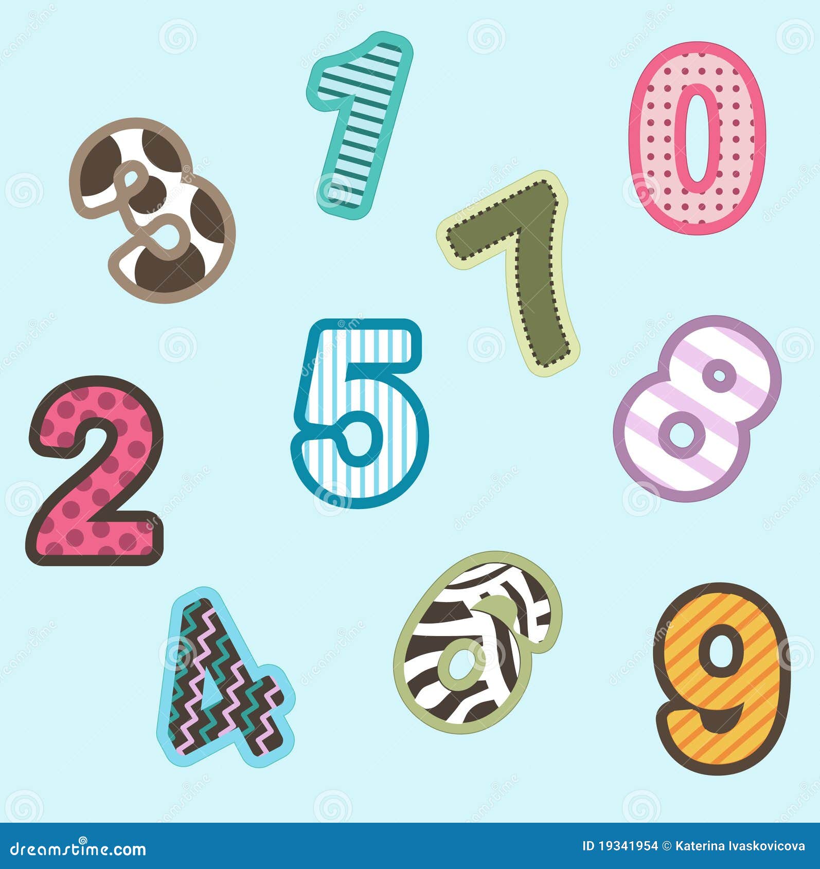 Cartoon Numbers Vector Illustration | CartoonDealer.com #19341954