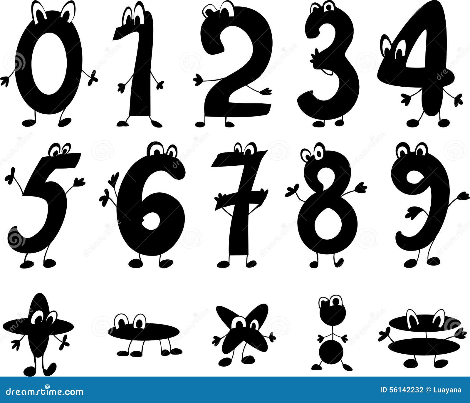 Cartoon Numbers Vector Illustration | CartoonDealer.com #56142232