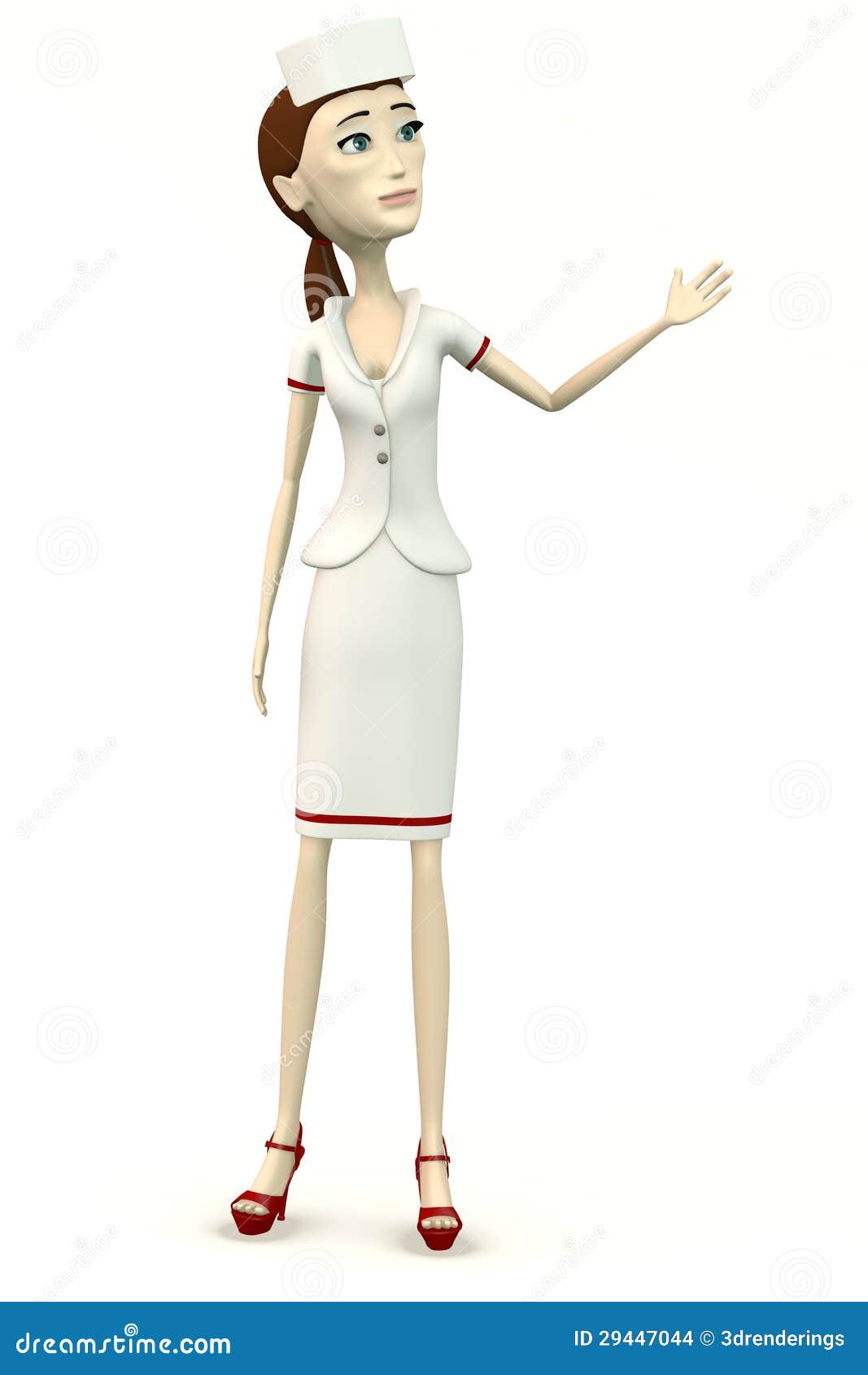 Cartoon nurse - showing stock illustration. Illustration of human ...