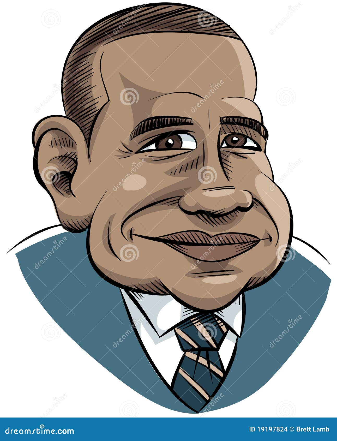 Cartoon Obama editorial stock image. Illustration of happy - 19197824