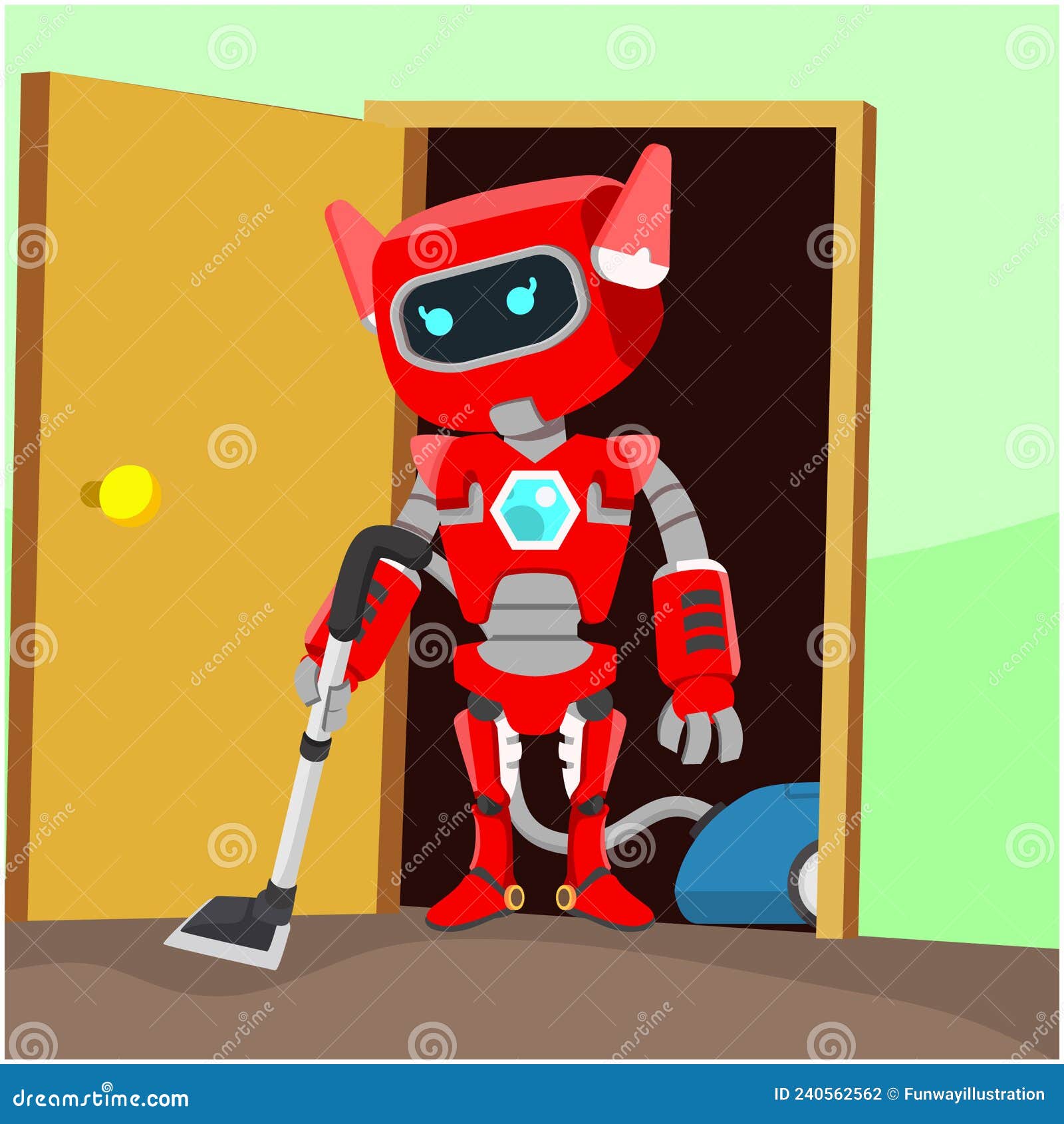 Cartoon Object Living Character Design Vector Stock Vector ...