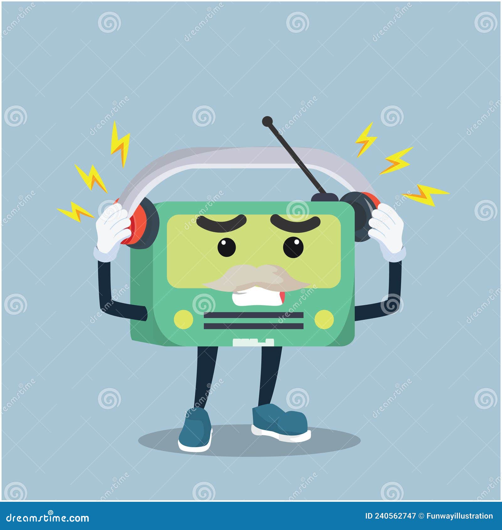 Cartoon Object Living Character Design Vector Stock Vector ...