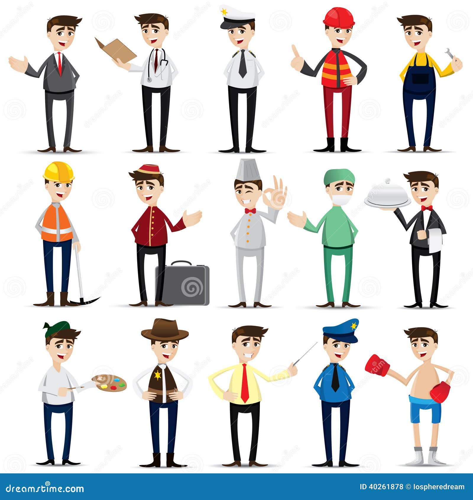 Cartoon Occupation People Set Vector Illustration | CartoonDealer.com ... Cartoon Occupation People Set Vector Illustration | CartoonDealer.com ...