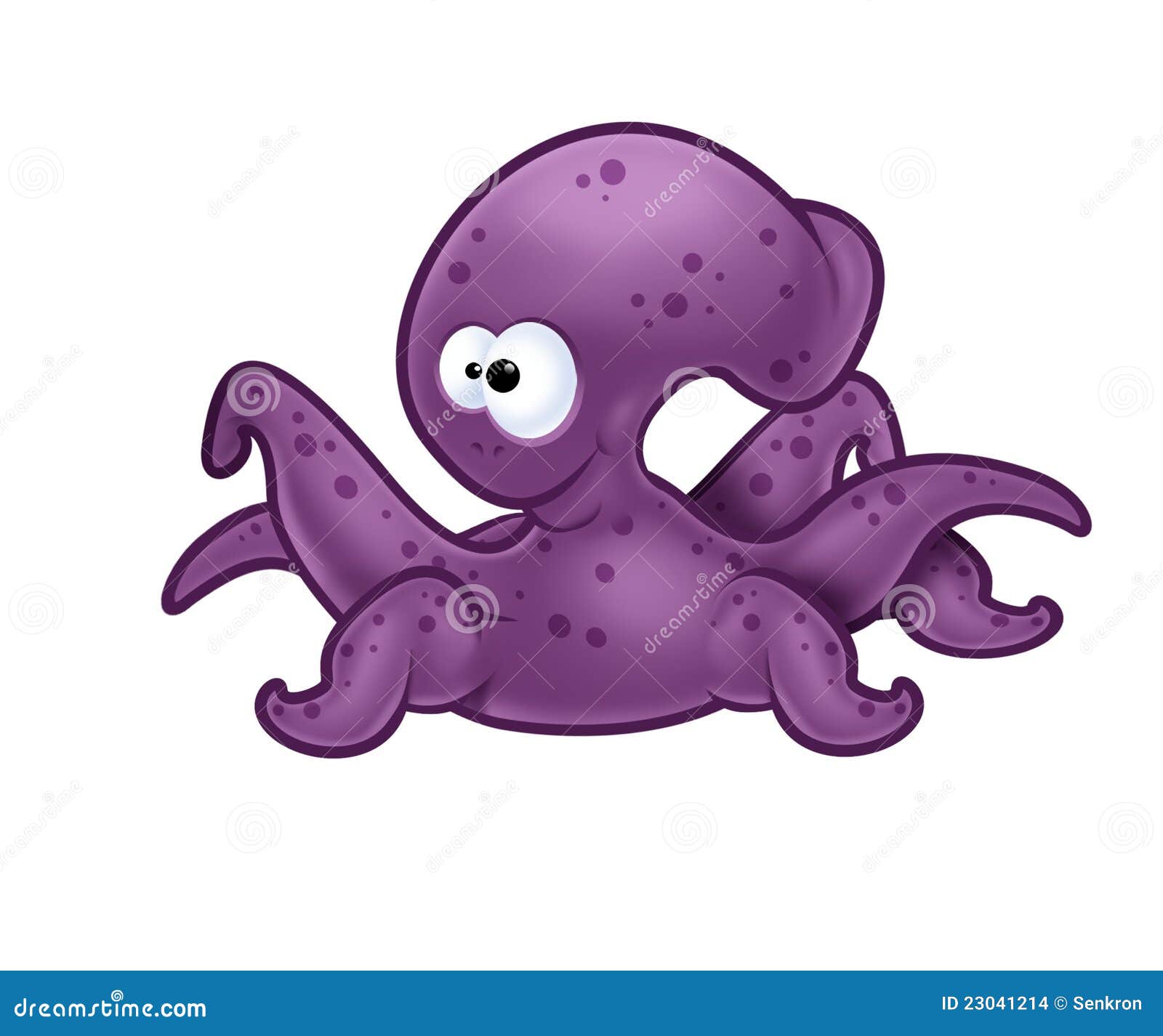 Cartoon octopus stock illustration. Illustration of bathe - 23041214