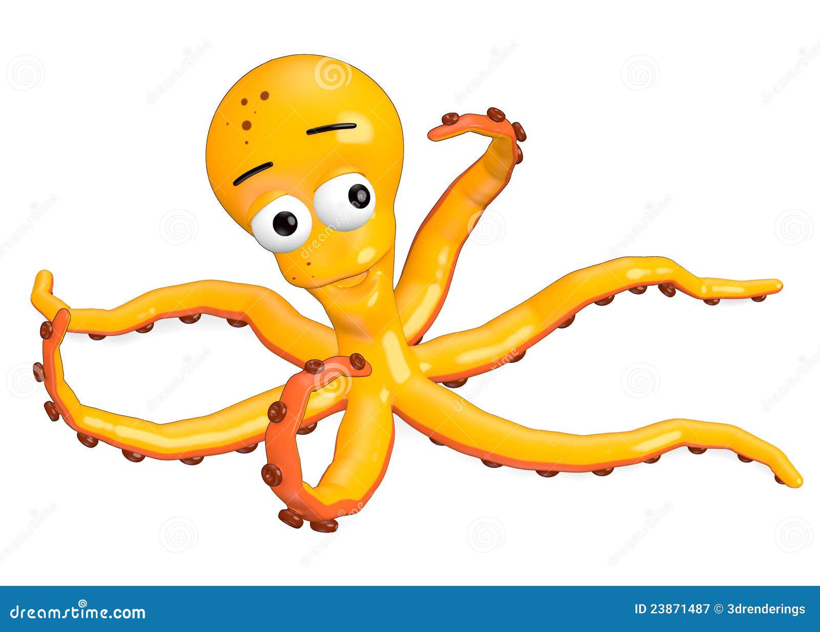 Confused Octopus Cartoon Vector | CartoonDealer.com #133488109