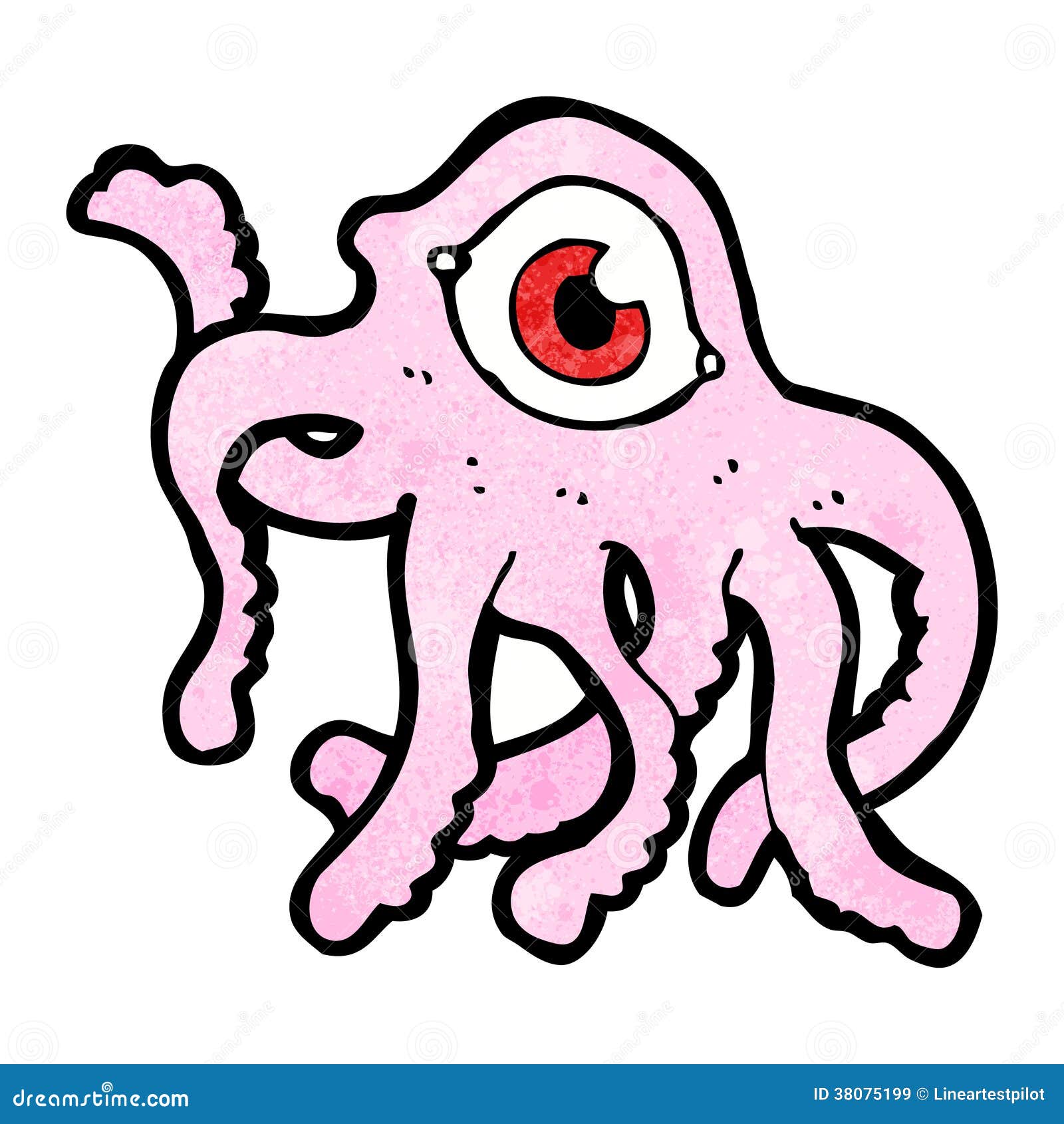 Cartoon octopus stock illustration. Illustration of quirky - 38075199