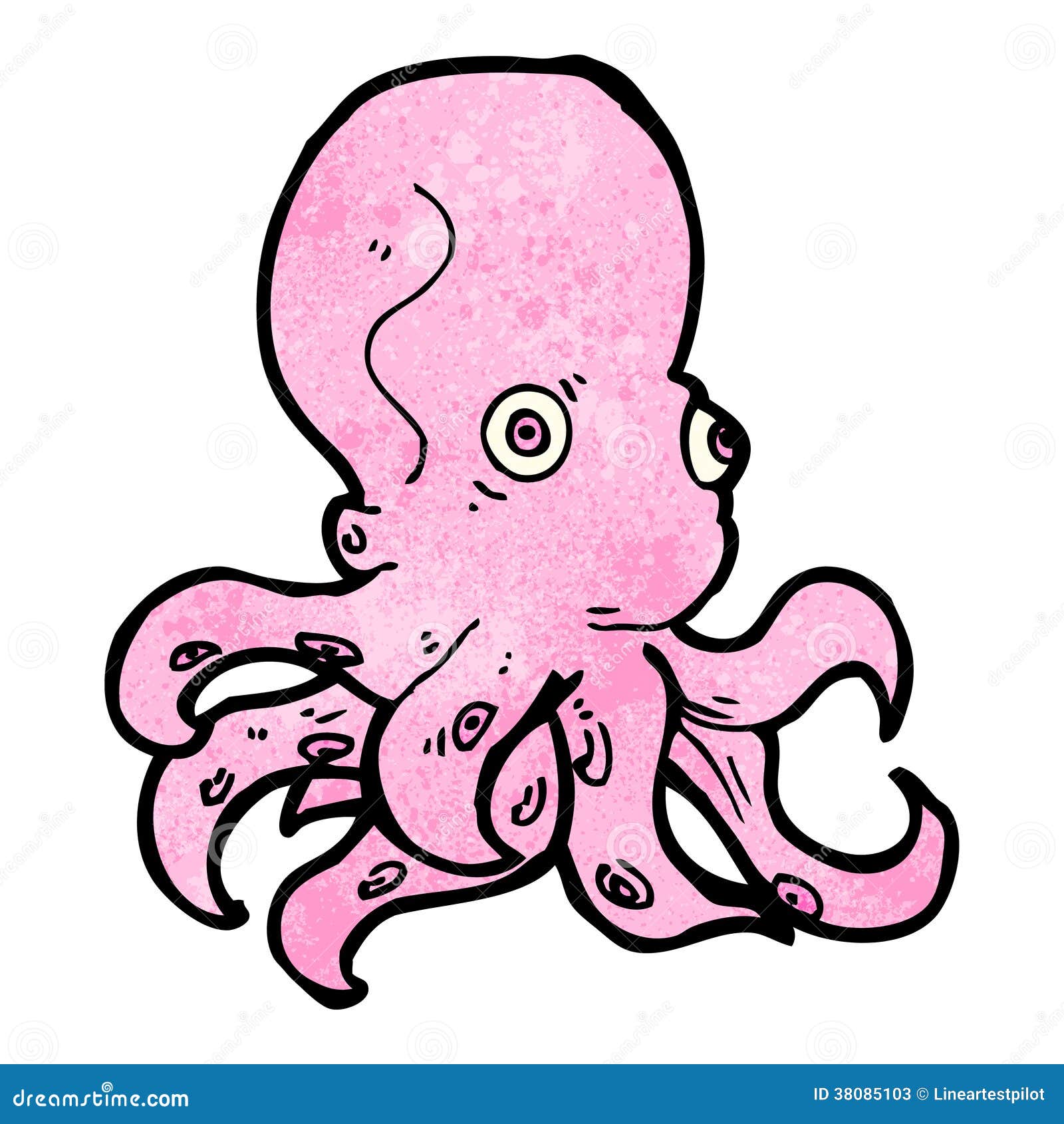 Cartoon octopus stock vector. Illustration of crazy, quirky - 38085103