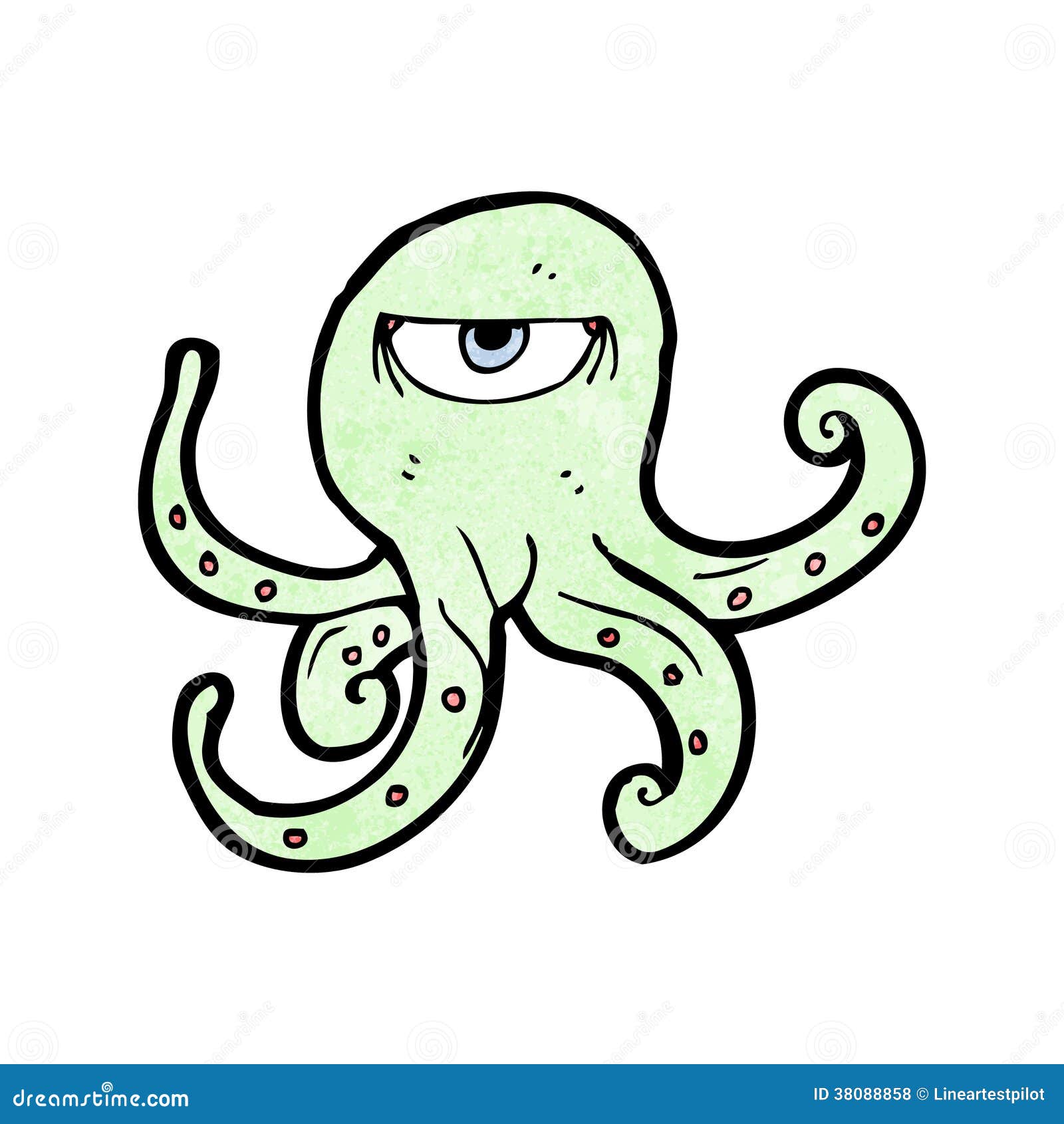 Cartoon octopus stock vector. Illustration of cartoon - 38088858