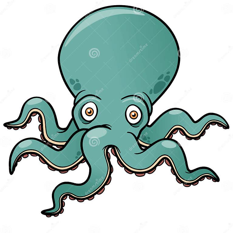 Cartoon octopus stock vector. Illustration of wildlife - 32227045