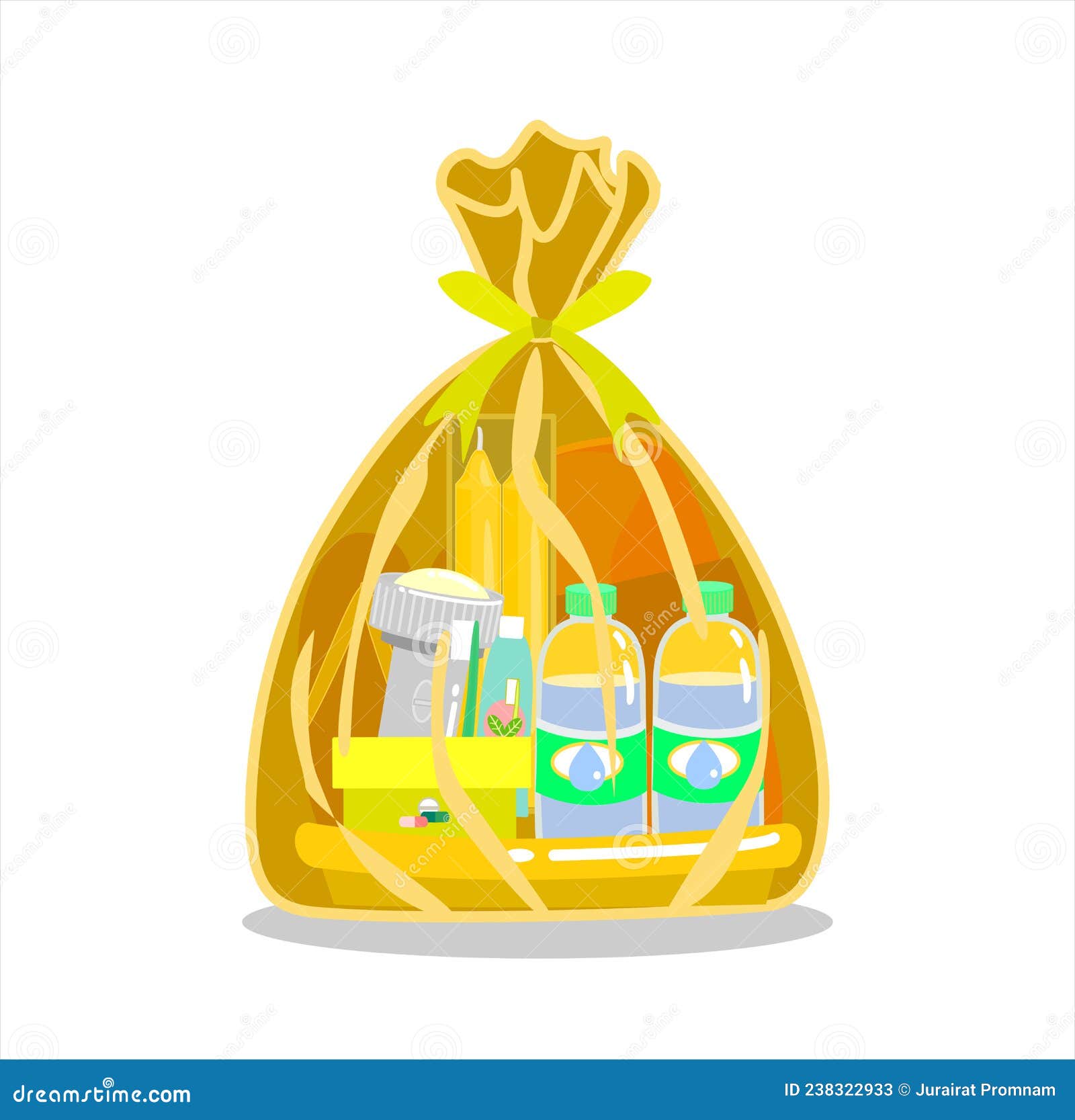 Cartoon Offering To Monk Vector. Stock Illustration - Illustration of ...