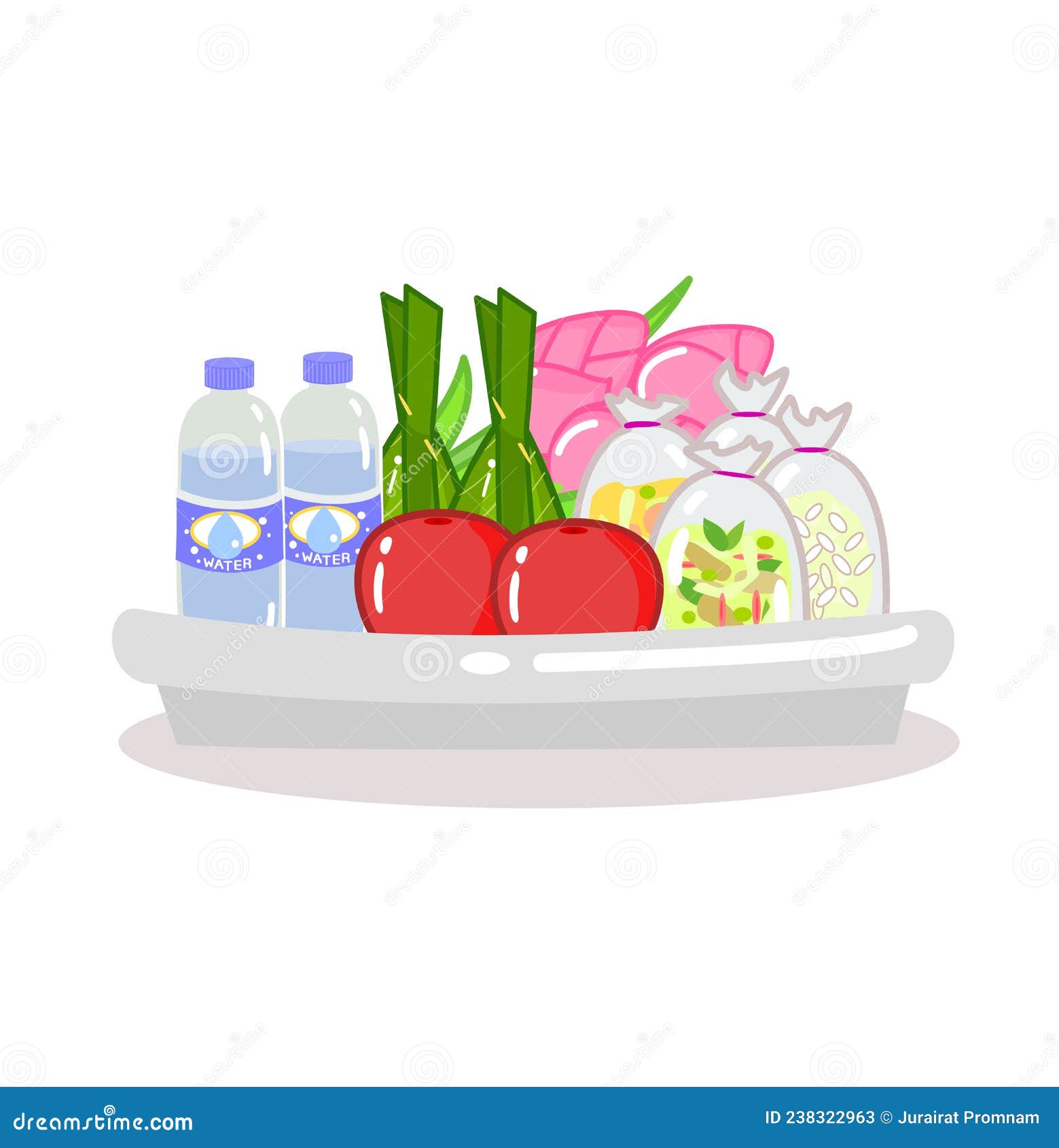 Cartoon Offering To Monk Vector. Stock Vector - Illustration of culture ...