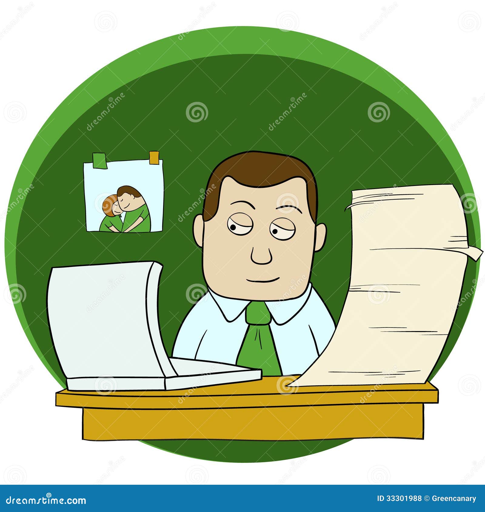 Cartoon office man stock vector. Illustration of dreaming - 33301988