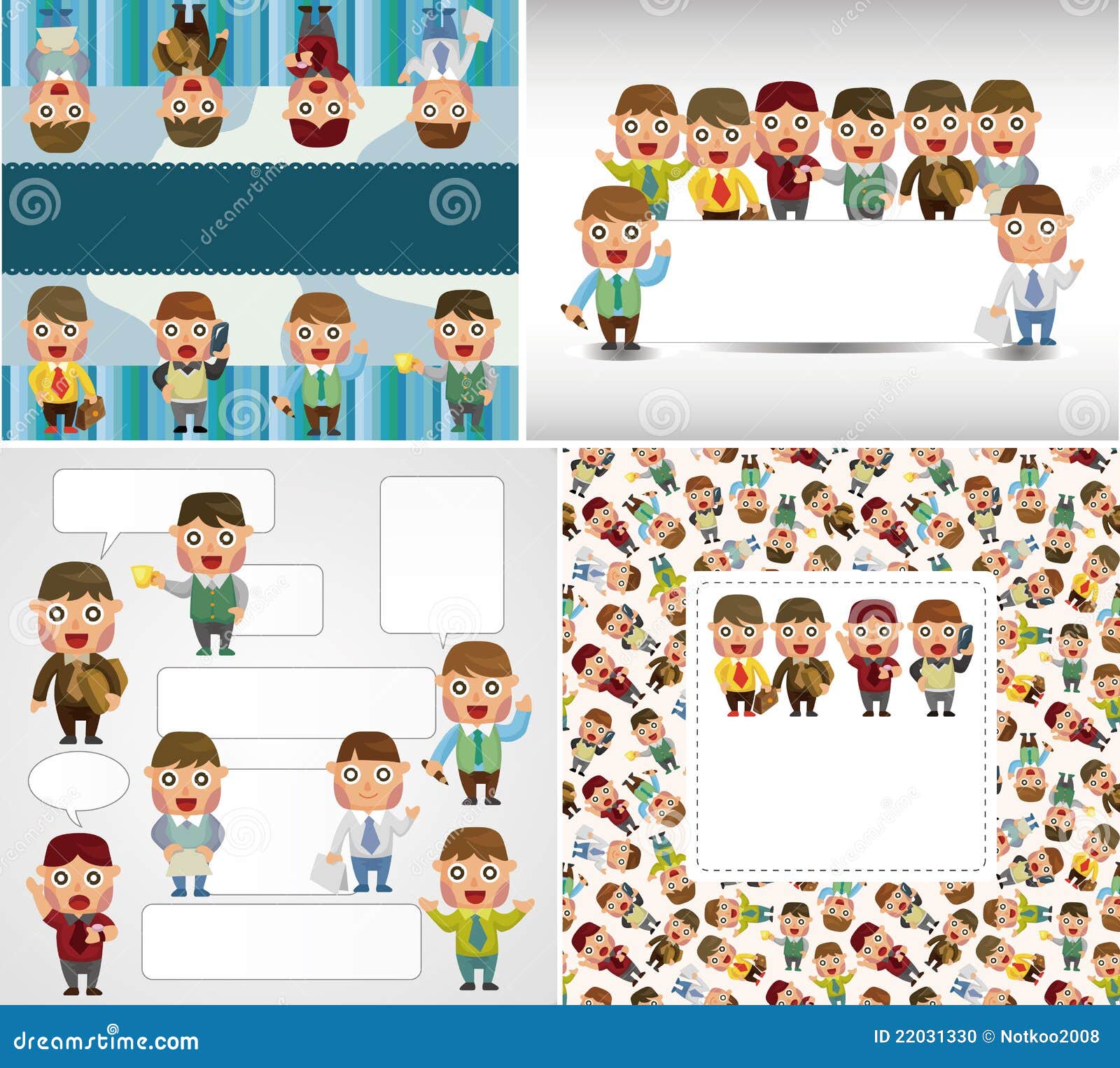 Cartoon office worker card stock vector. Illustration of internet ...