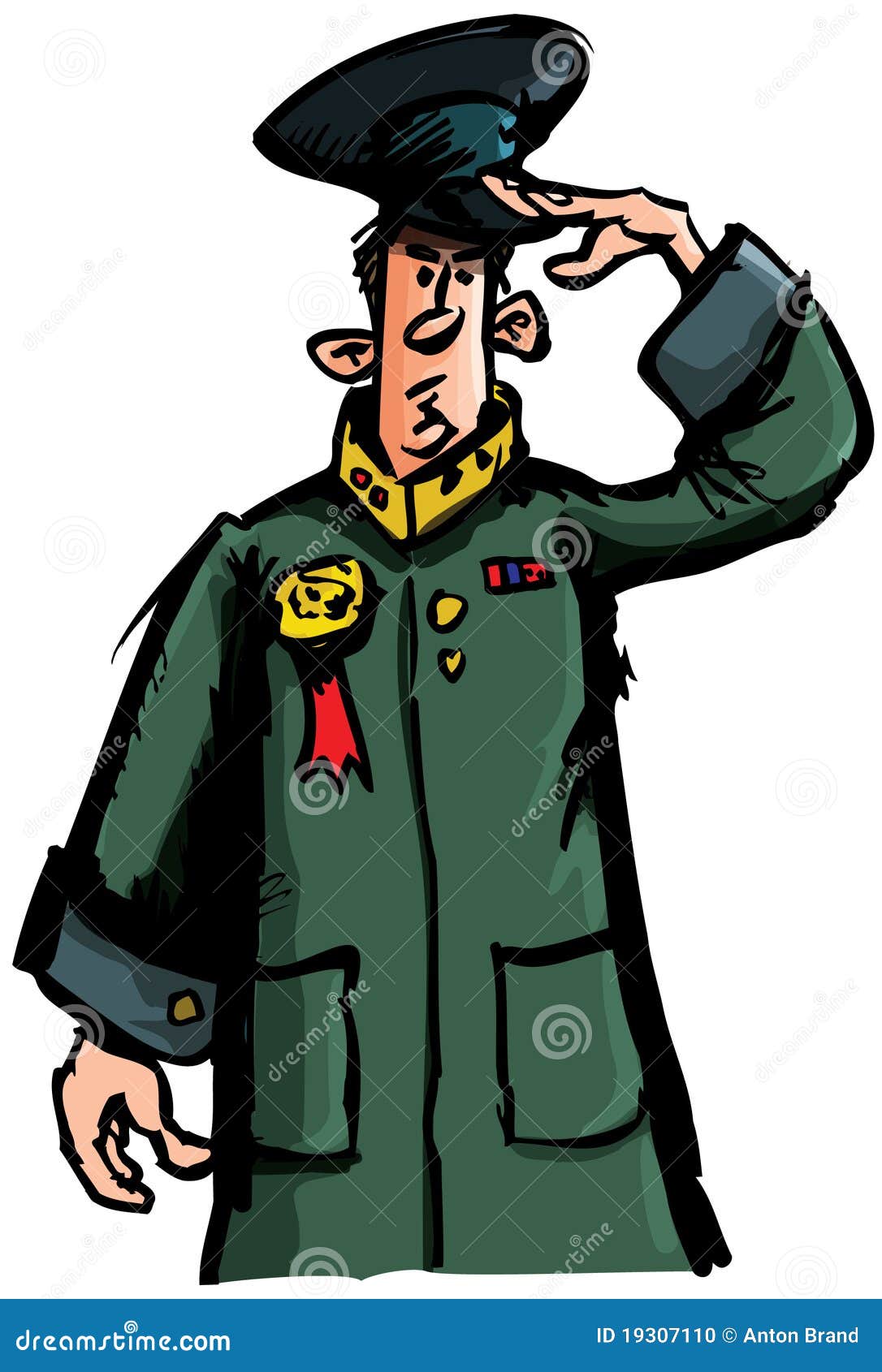 Army General Hat Cartoon