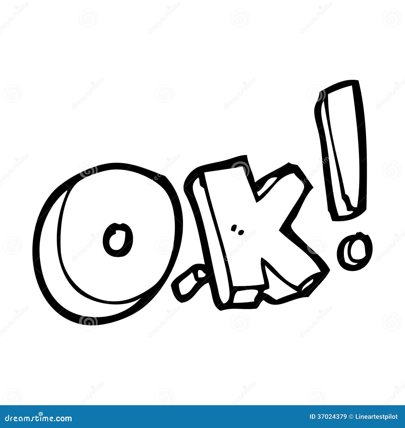 Cartoon OK symbol stock illustration. Illustration of funny - 37024379