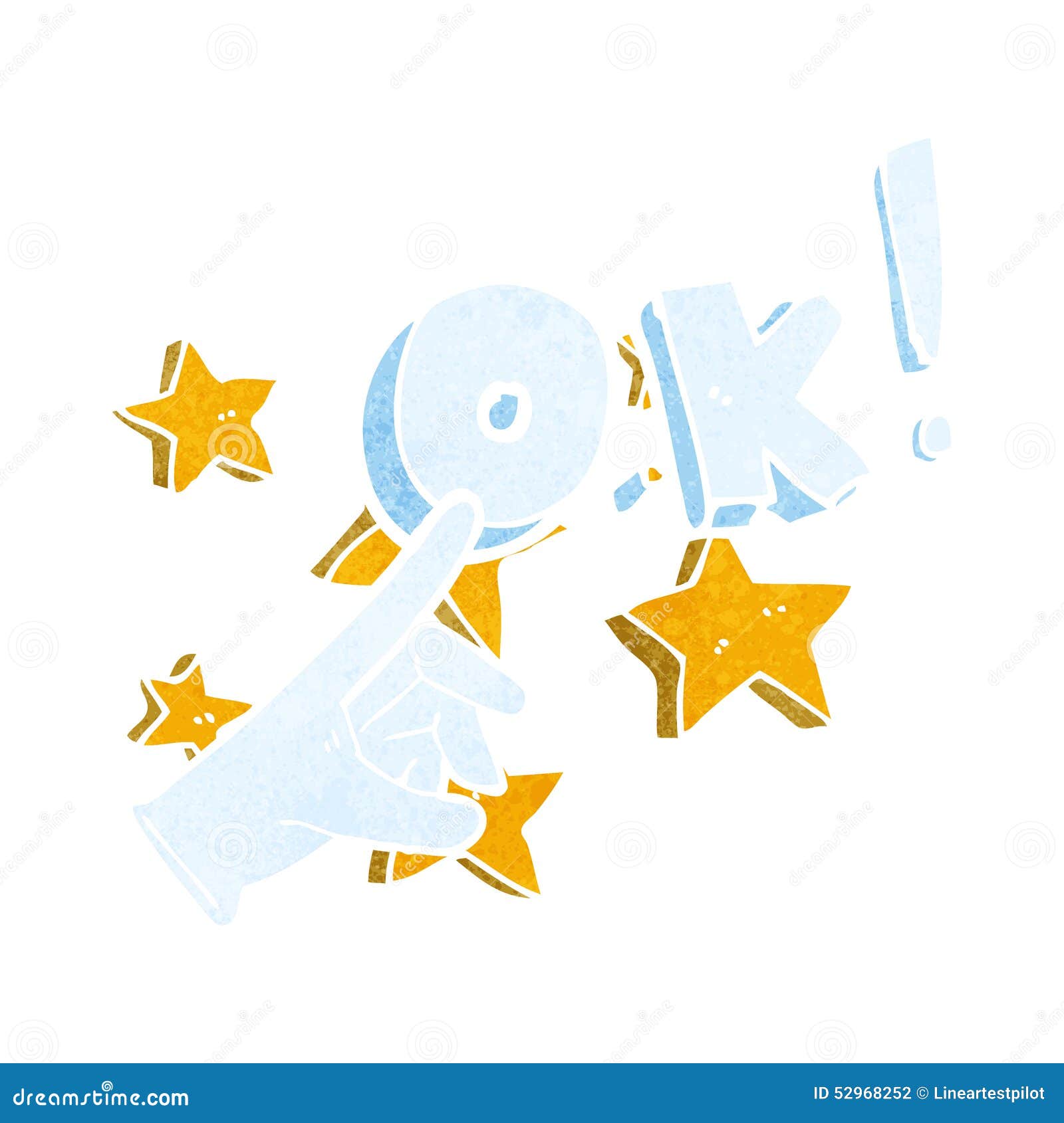 Cartoon ok symbol stock illustration. Illustration of text - 52968252