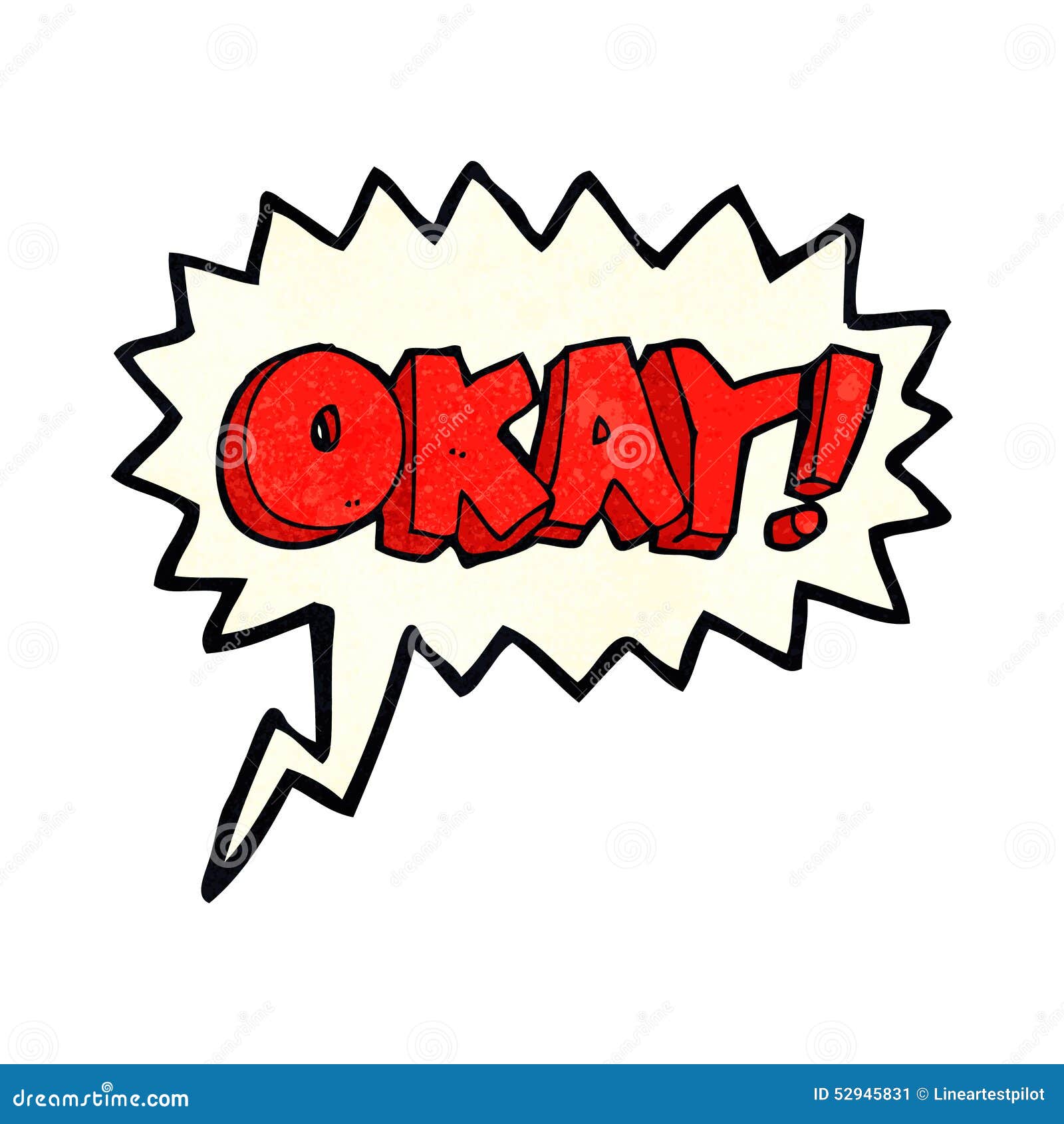 Okay Bubble Cartoon Vector Illustration | CartoonDealer.com #117966248
