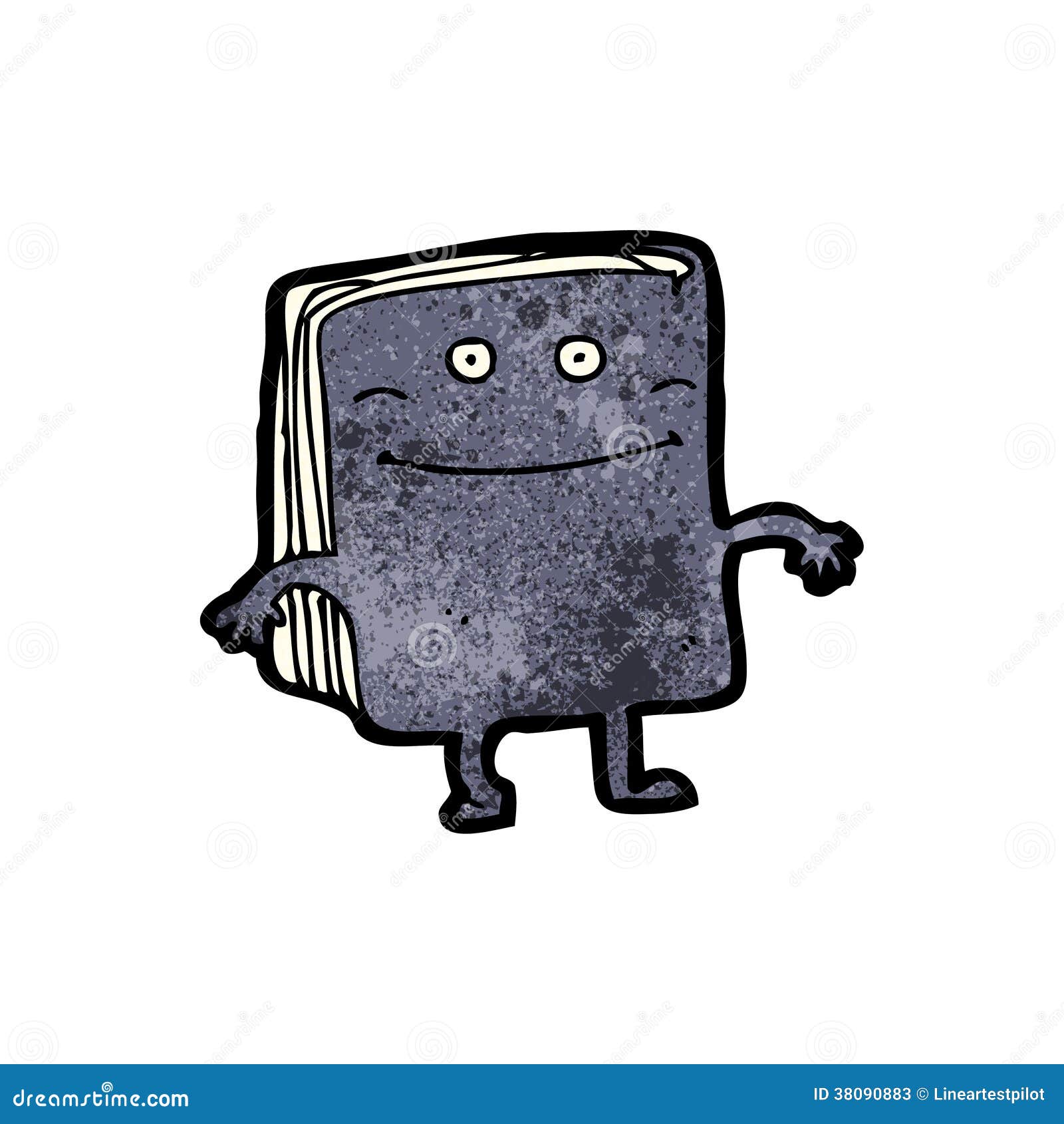 Cartoon old book character stock vector. Illustration of texture - 38090883