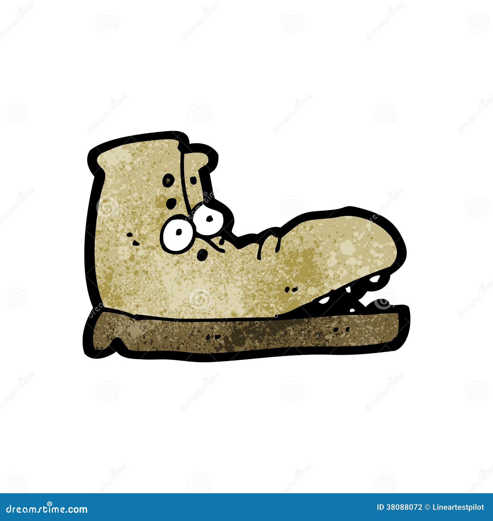 Cartoon old boot stock vector. Illustration of traditional - 38088072