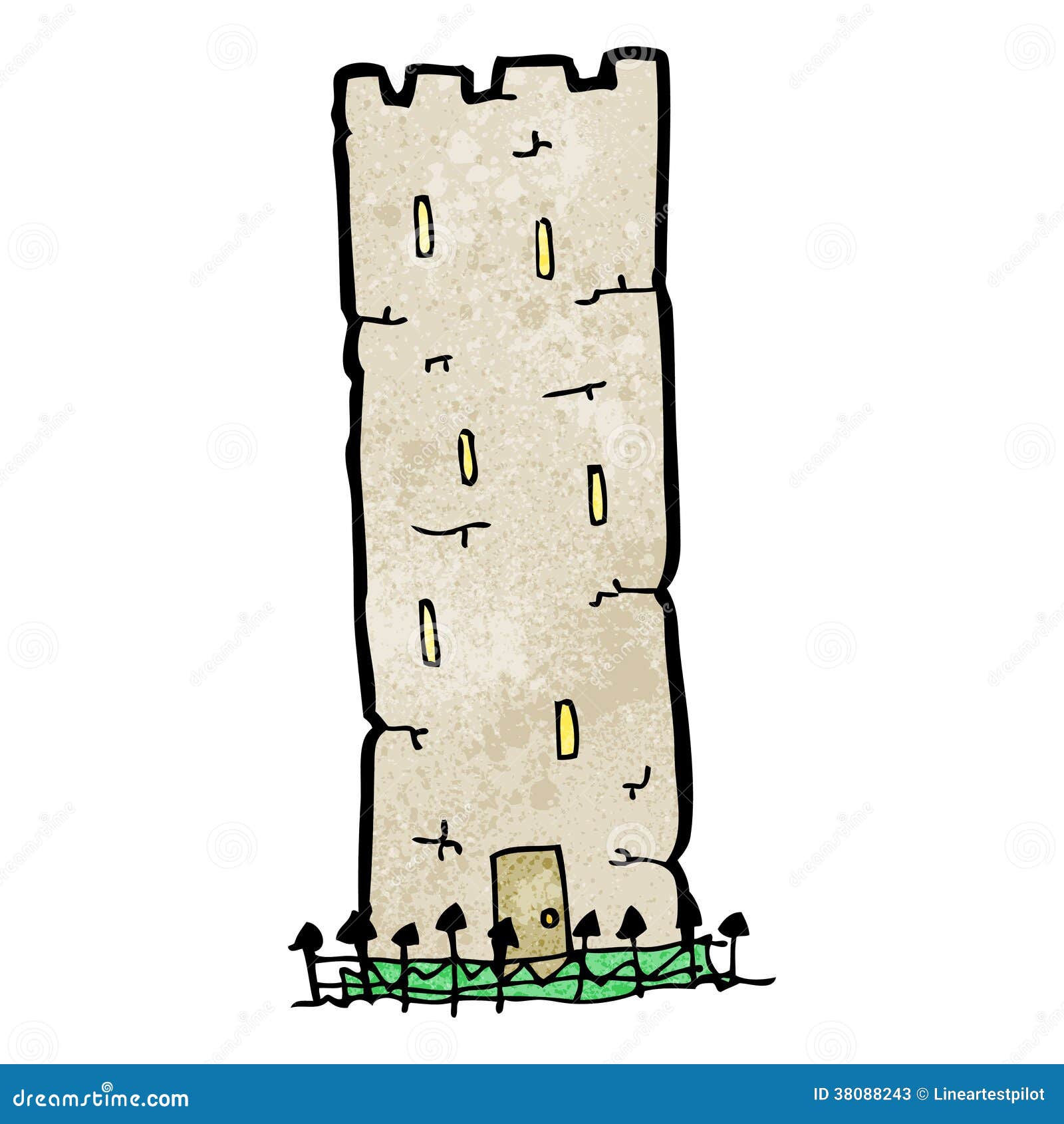 Cartoon old castle tower stock vector. Illustration of traditional ...