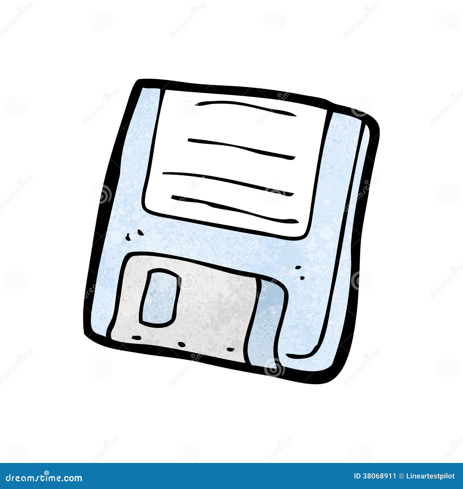 Cartoon old computer disk stock illustration. Illustration of cartoon ...