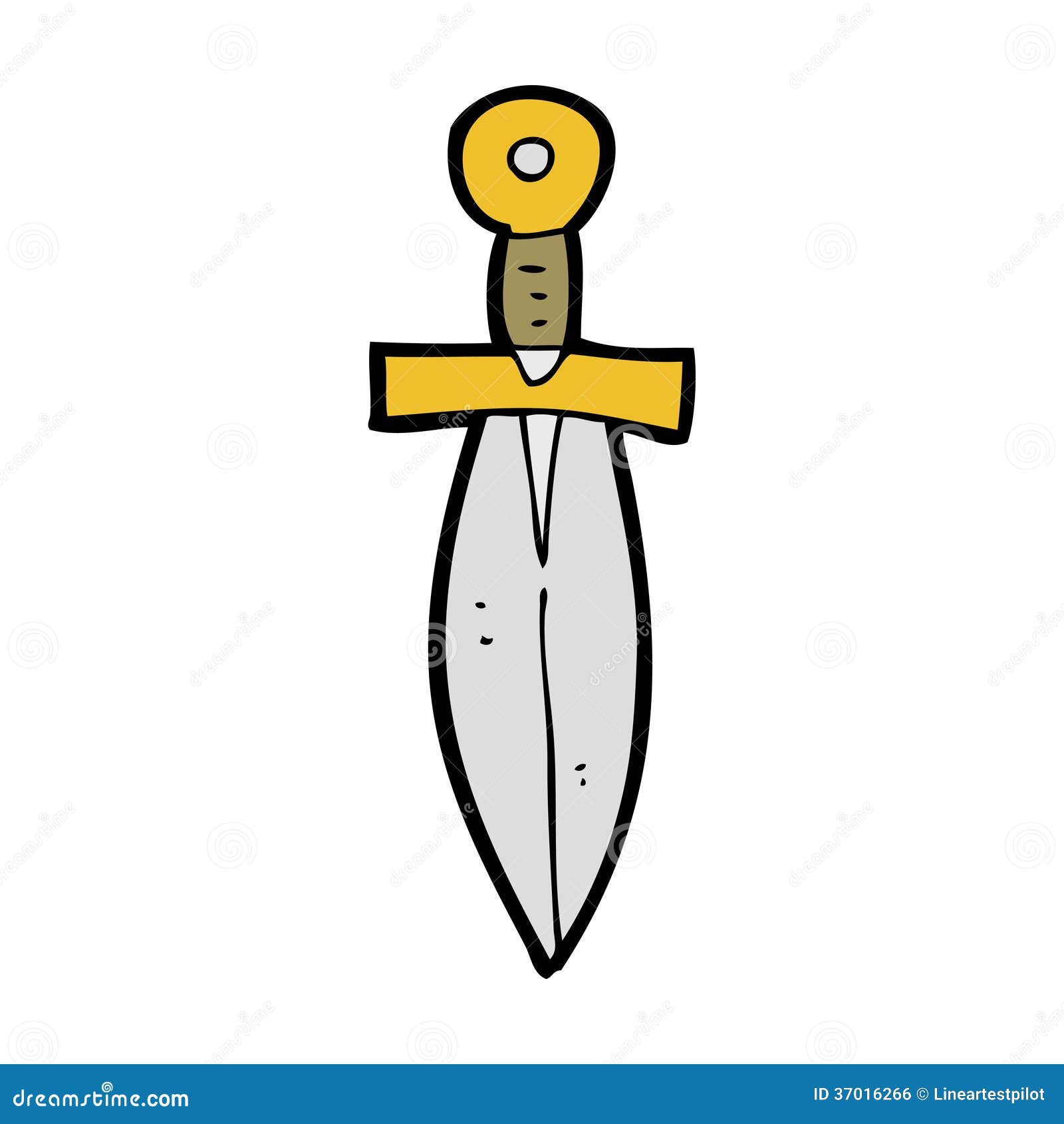 Cartoon old dagger stock vector. Illustration of simple - 37016266