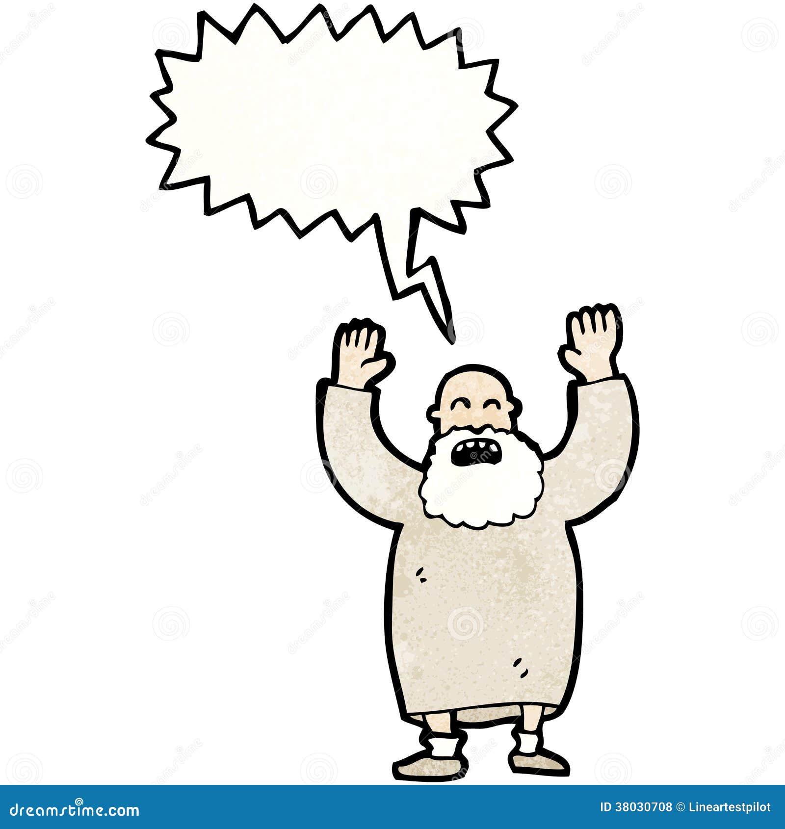 Cartoon old man shouting stock vector. Illustration of doodle - 38030708