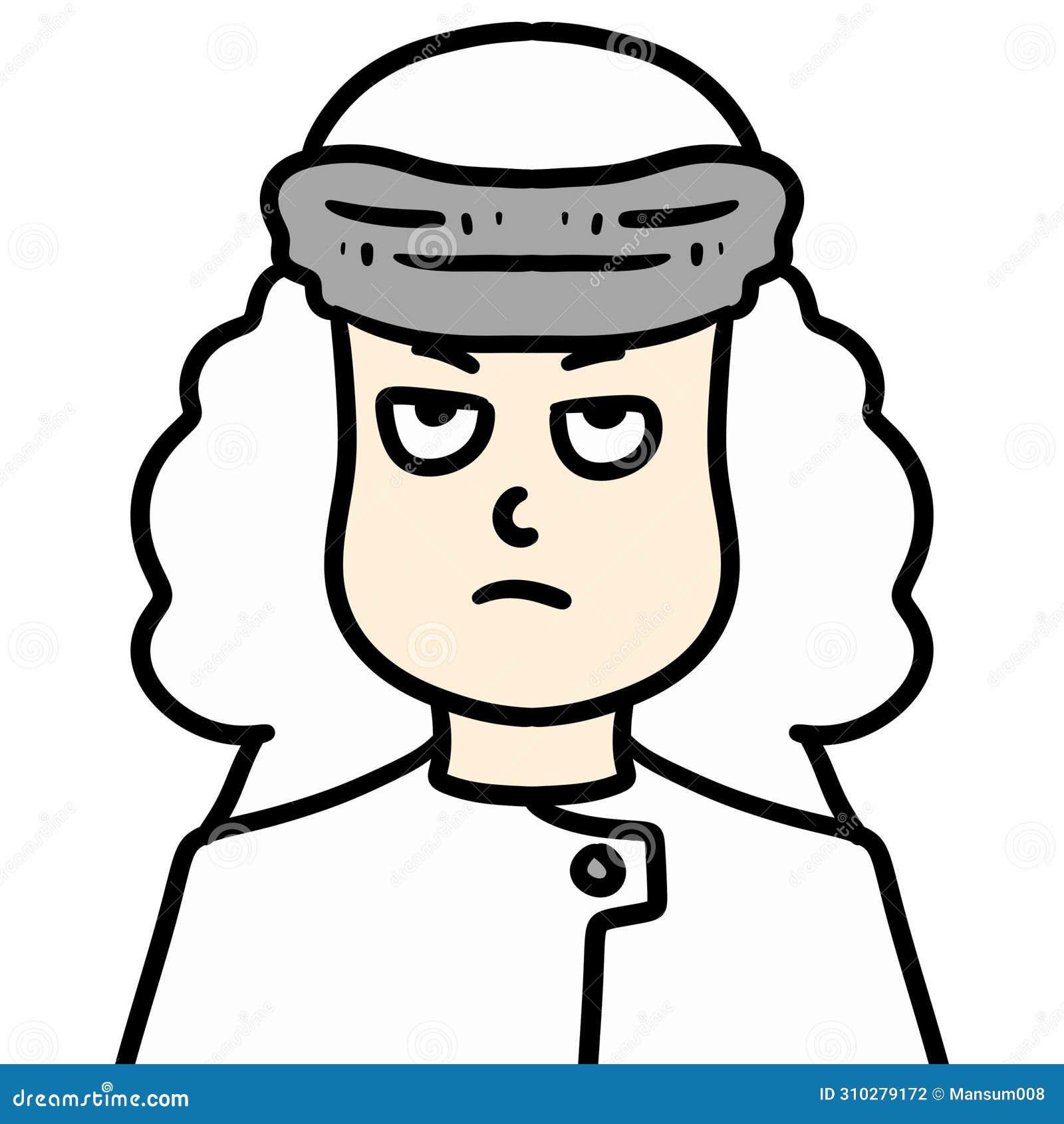 Cartoon Old Man Wearing a Costume Stock Illustration - Illustration of ...