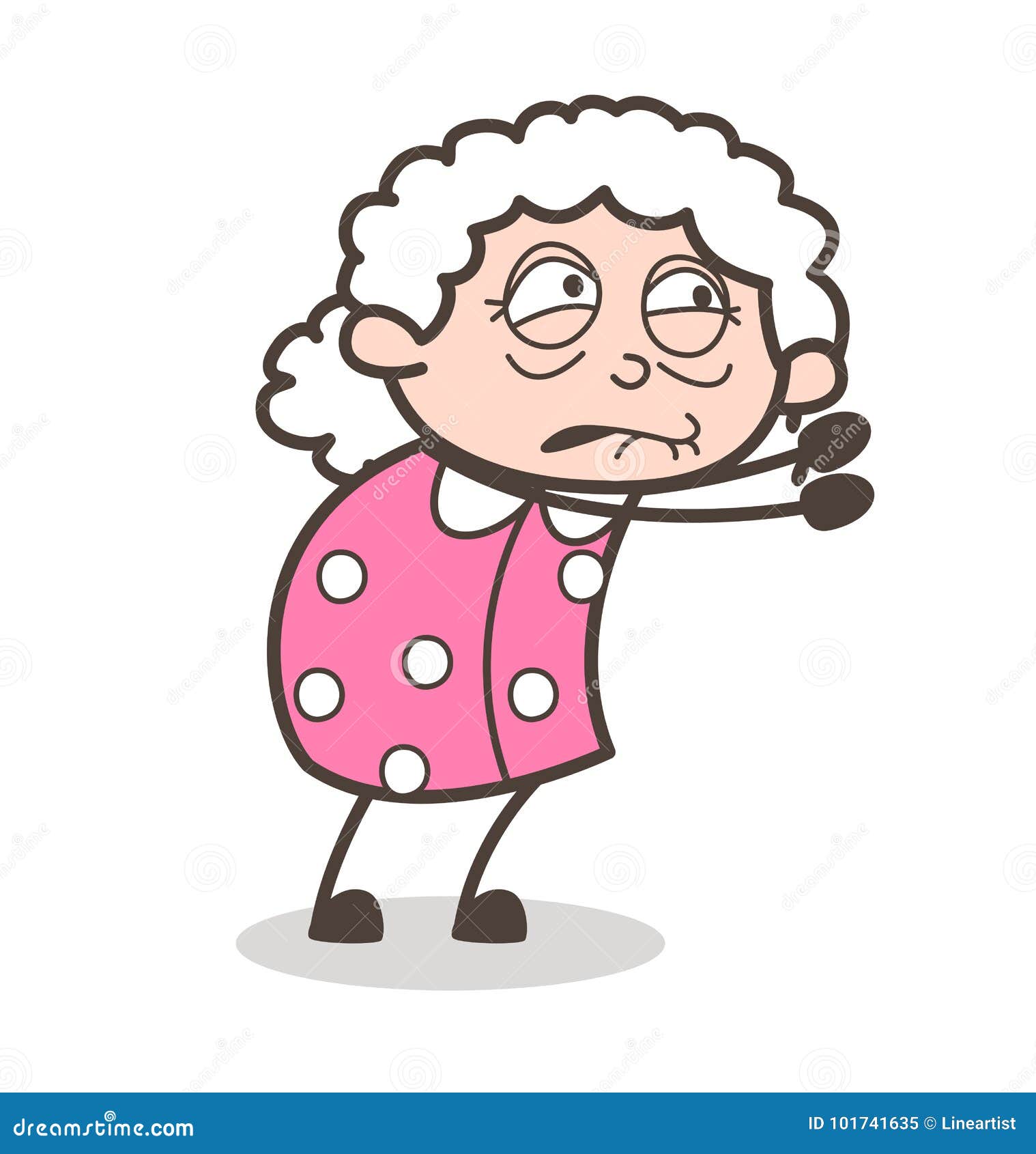 Cartoon Old Poor Lady Begging Vector Concept Stock Illustration ...