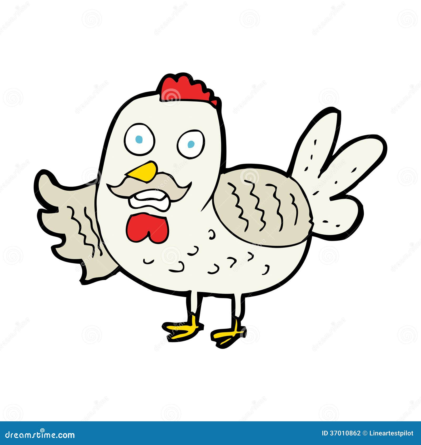 Cartoon old rooster stock vector. Illustration of hand - 37010862