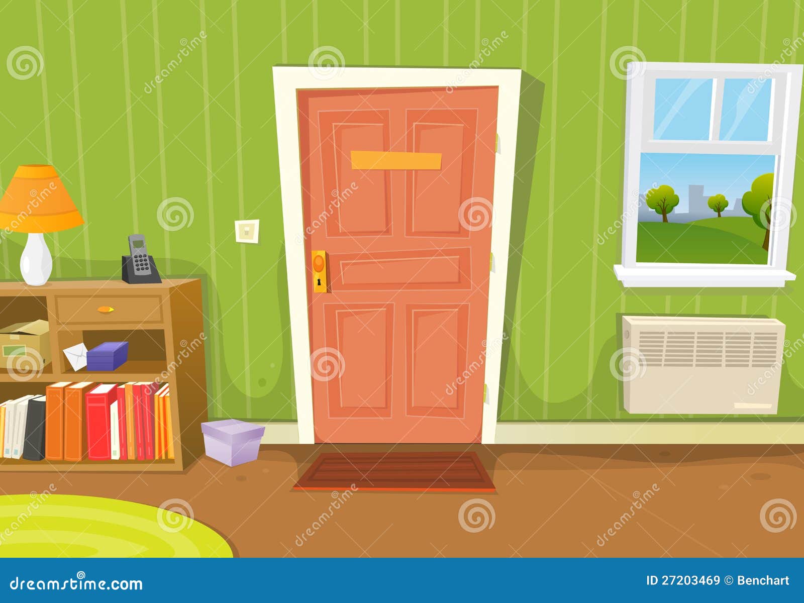 Door, Set Of Cartoon Colored Doors Isolated On A White Background ...