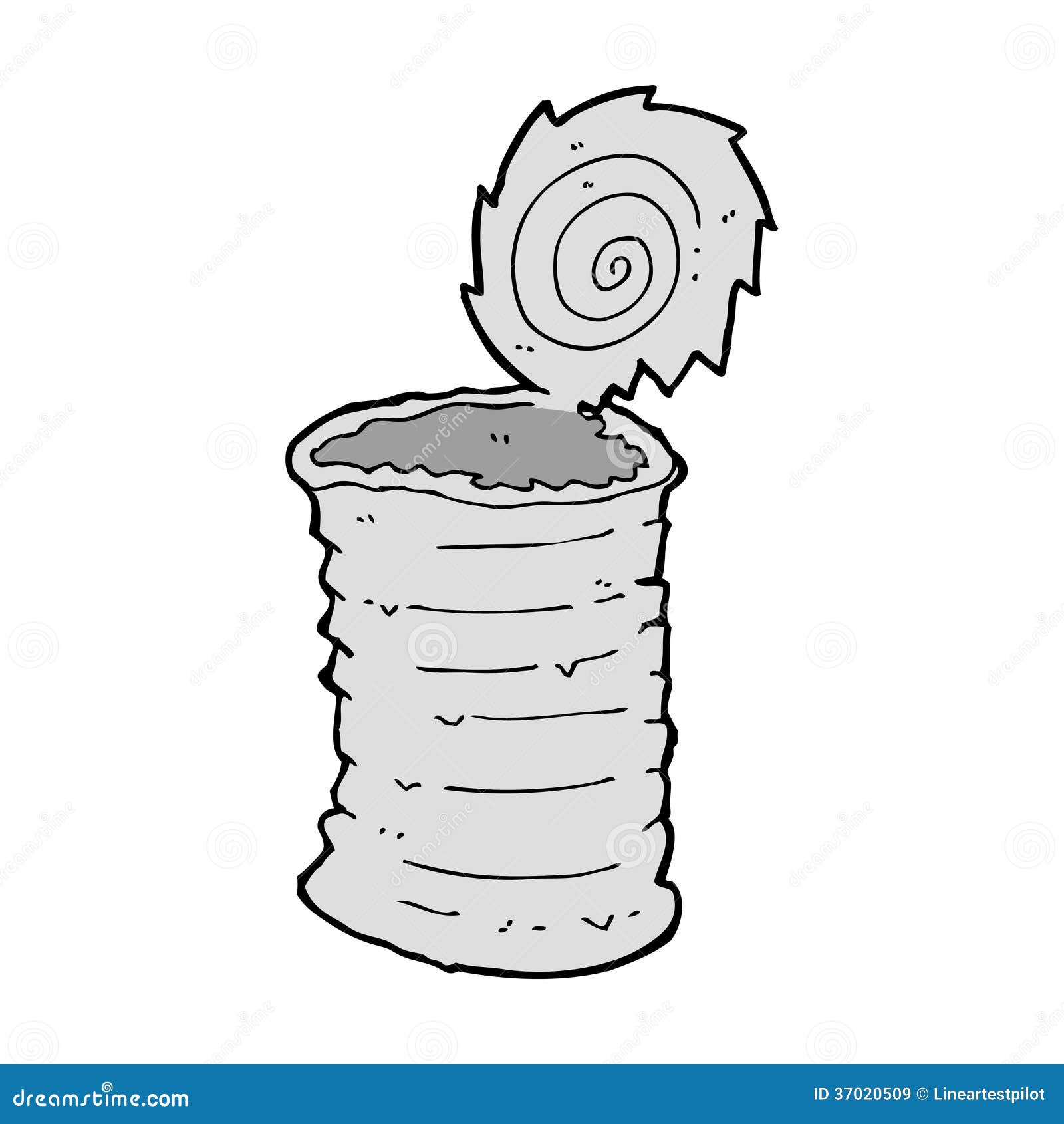 Cartoon old tin can stock vector. Illustration of silly - 37020509