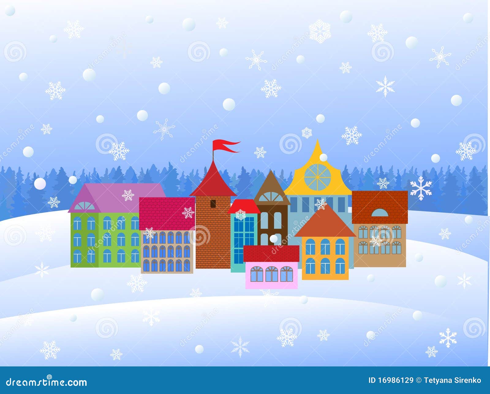 Cartoon old town stock vector. Illustration of castle - 16986129