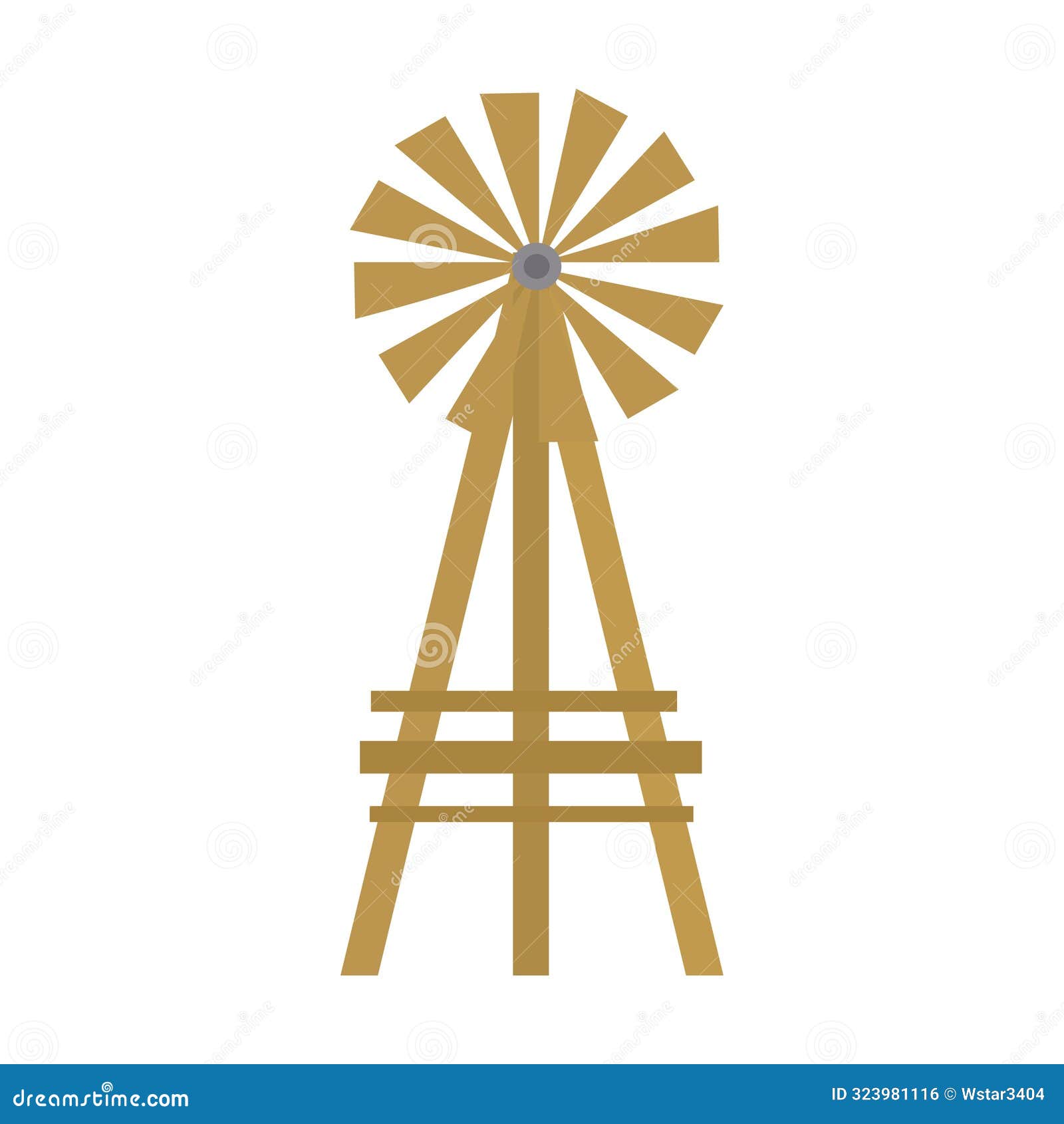 Cartoon Old Windmill Icon stock illustration. Illustration of mill ...