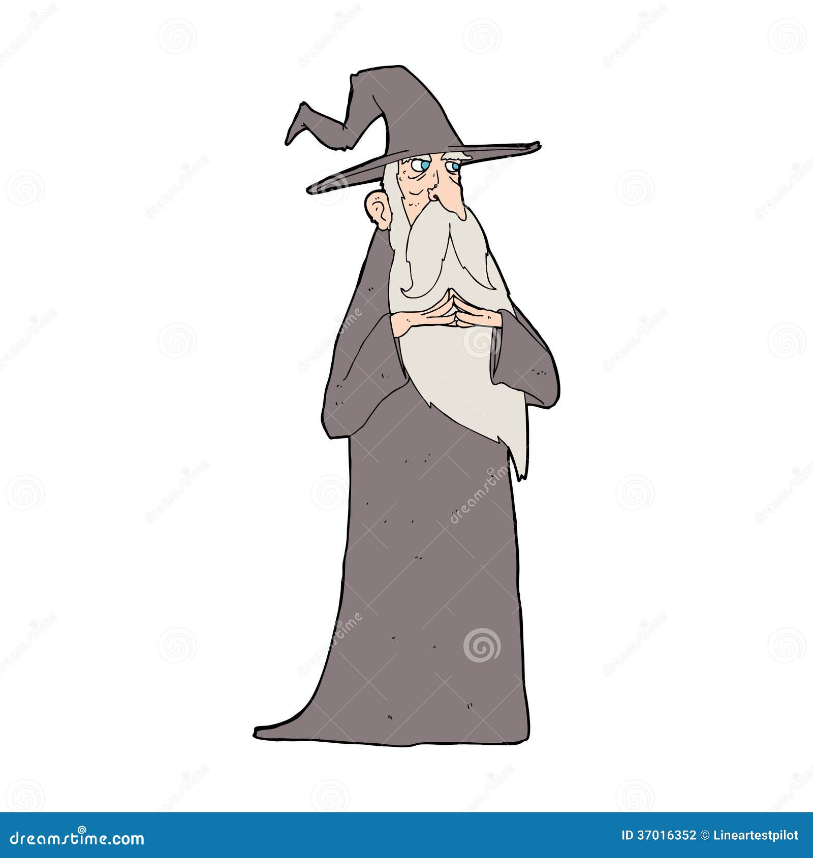 Cartoon old wizard stock vector. Illustration of crazy - 37016352