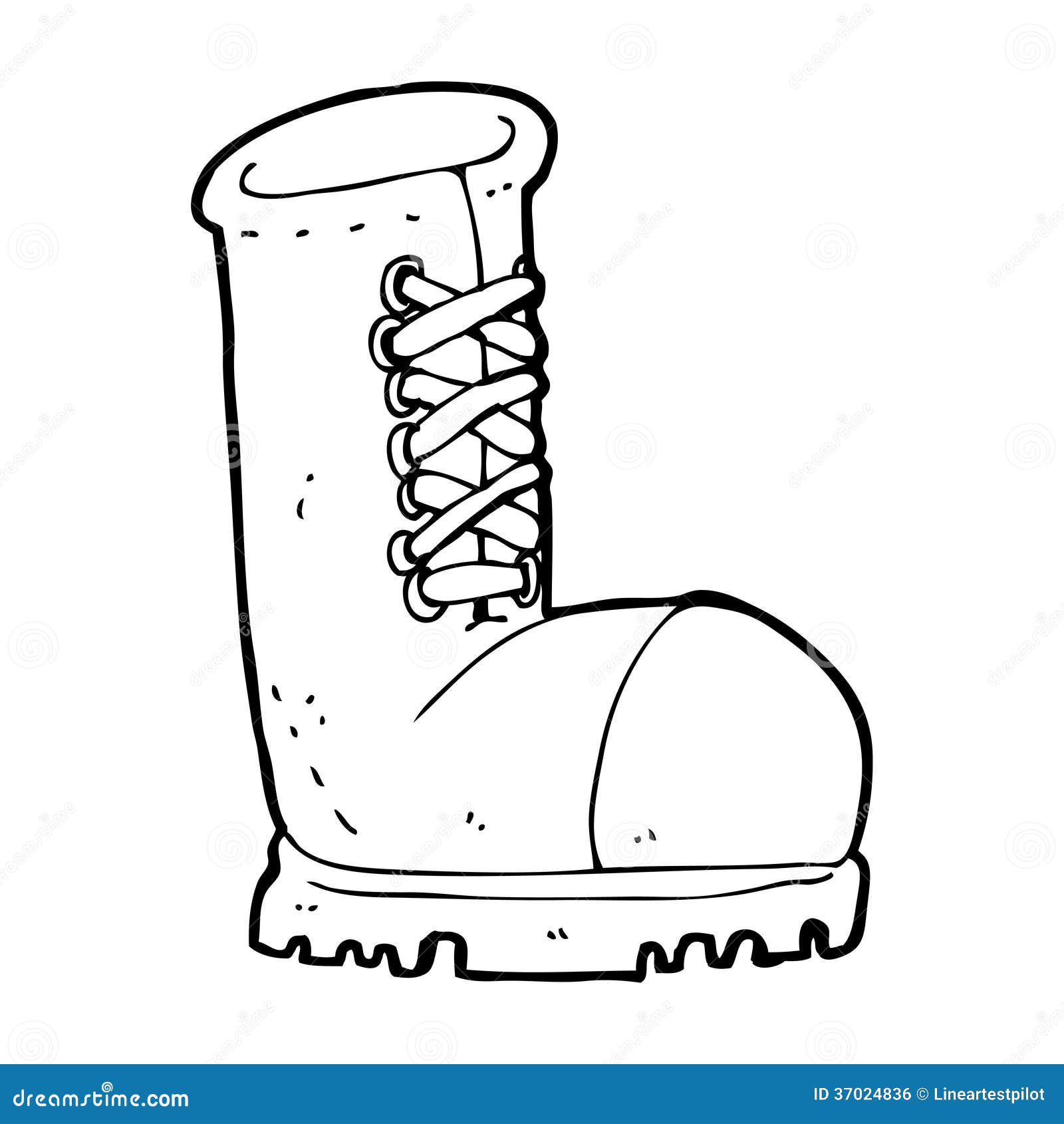 Cartoon old work boot stock illustration. Illustration of drawn - 37024836