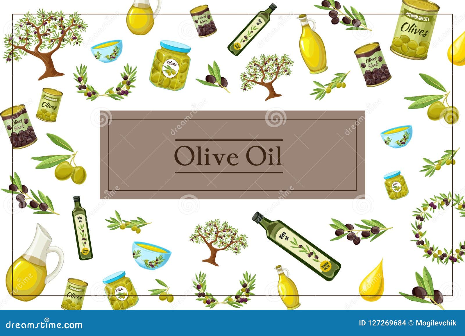 Cartoon Olive Characters. Cute Organic Smiley Faces With Different ...
