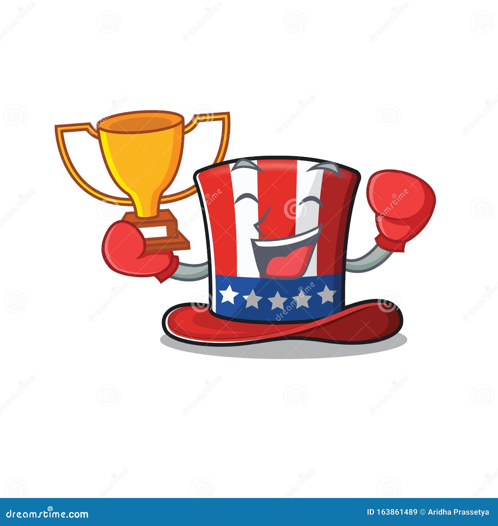 Cartoon-Onkel Mit Boxsieger Vektor Abbildung - Illustration von lustig ...